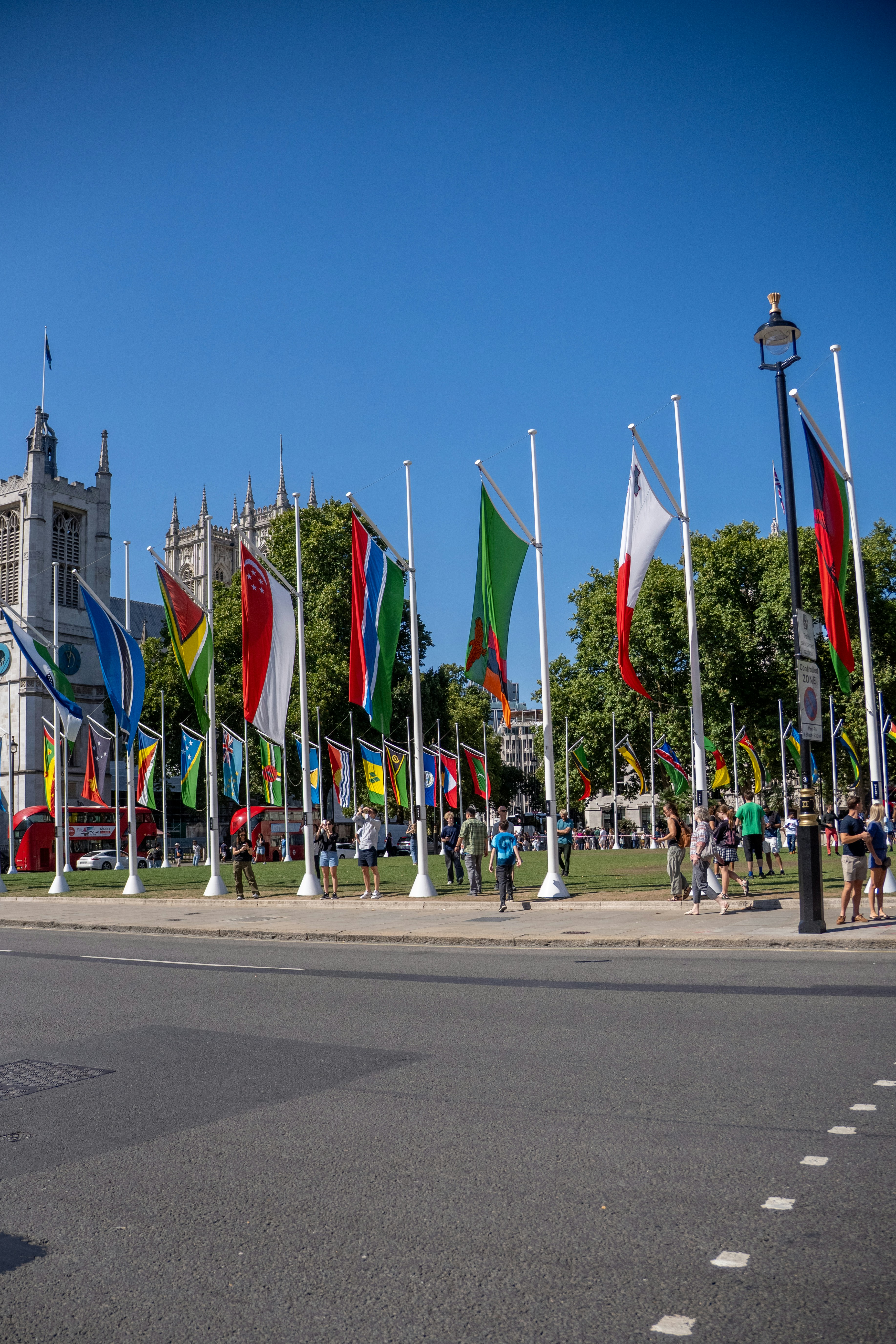 A Tapestry of Unity: Flags in the Heart of the City
