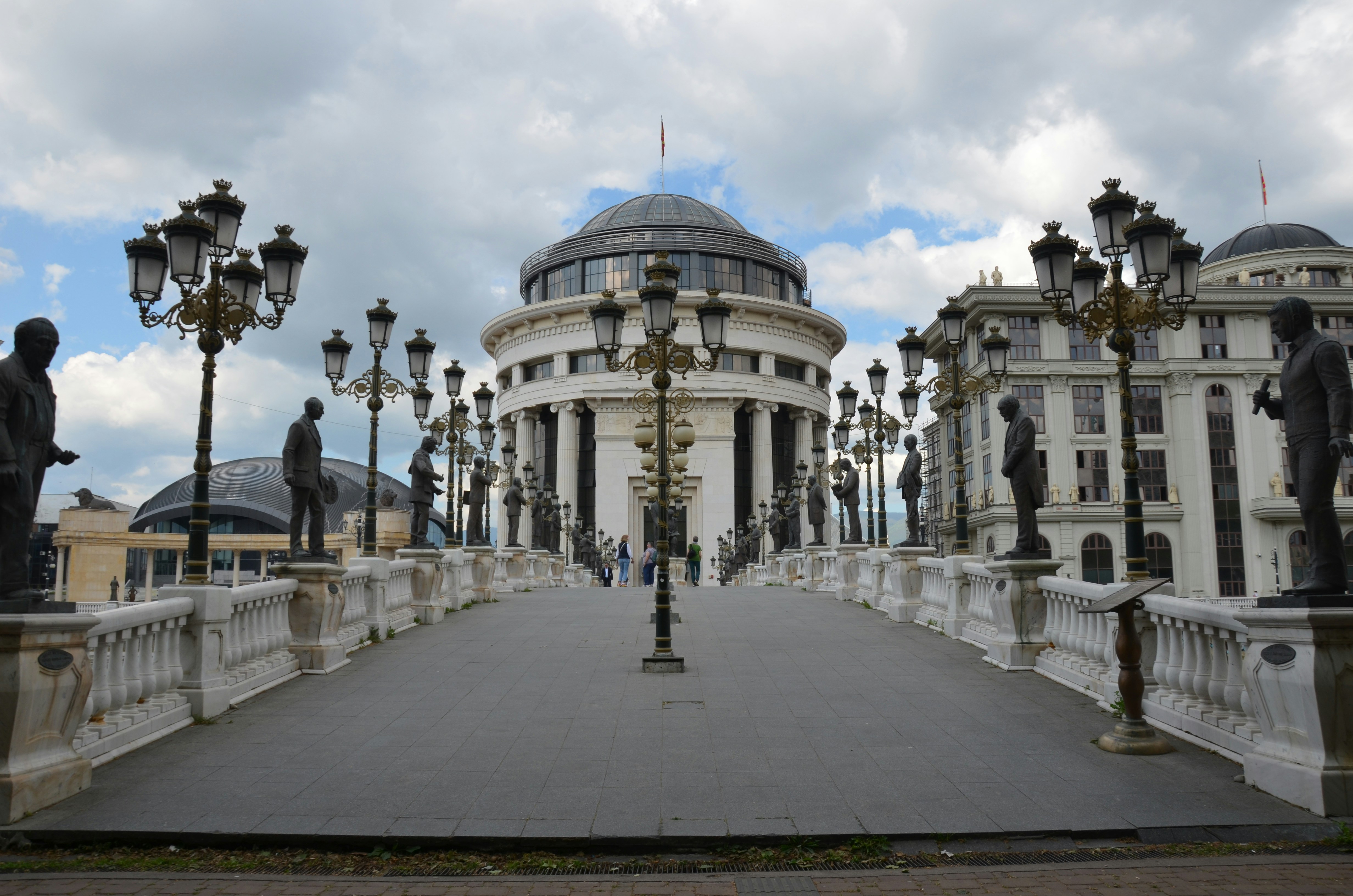Bridge with statues and ornate lampposts photo – Free City Image on ...