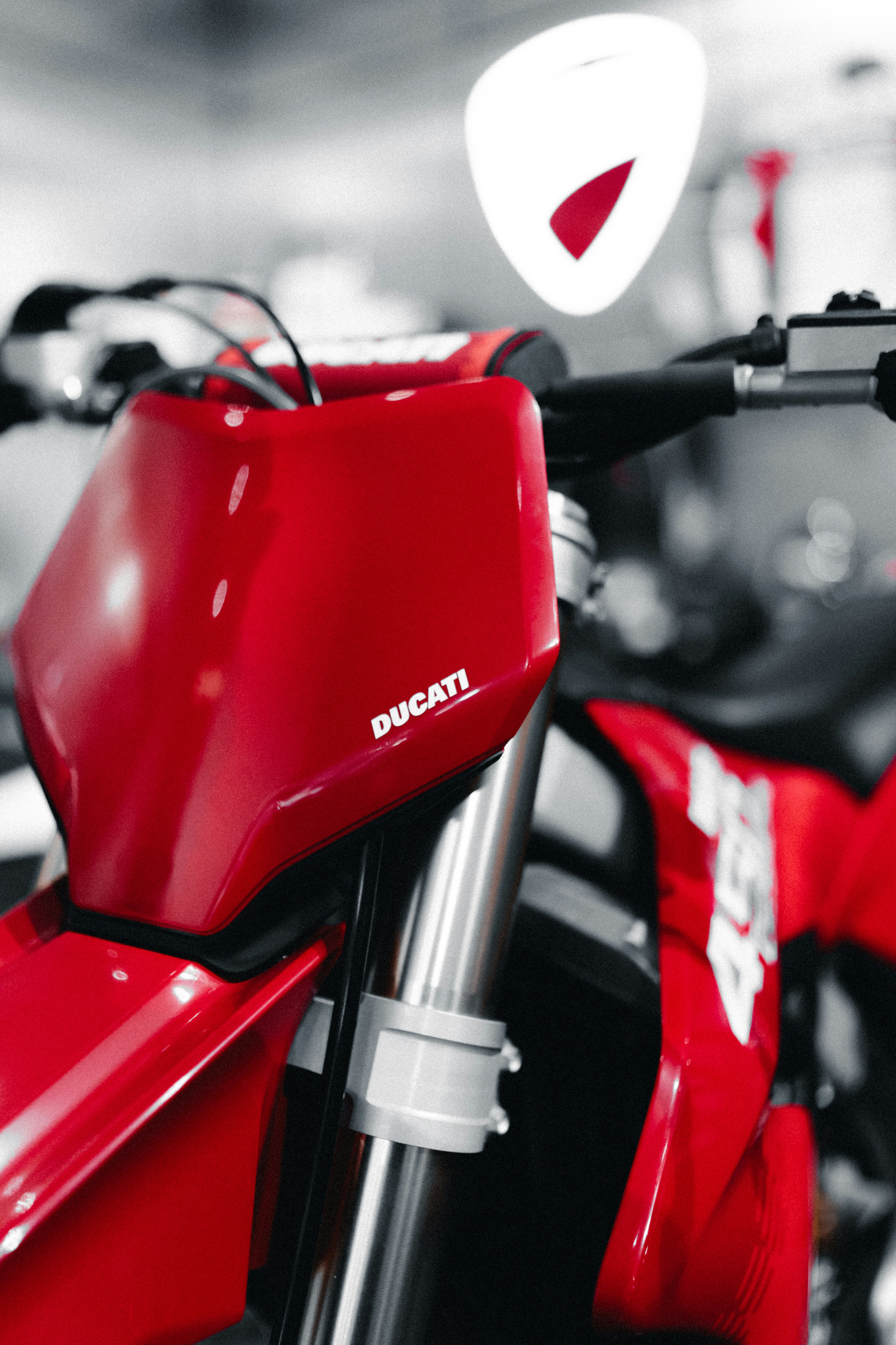 Crimson Form: A Close-Up on Ducati's Front Fairing