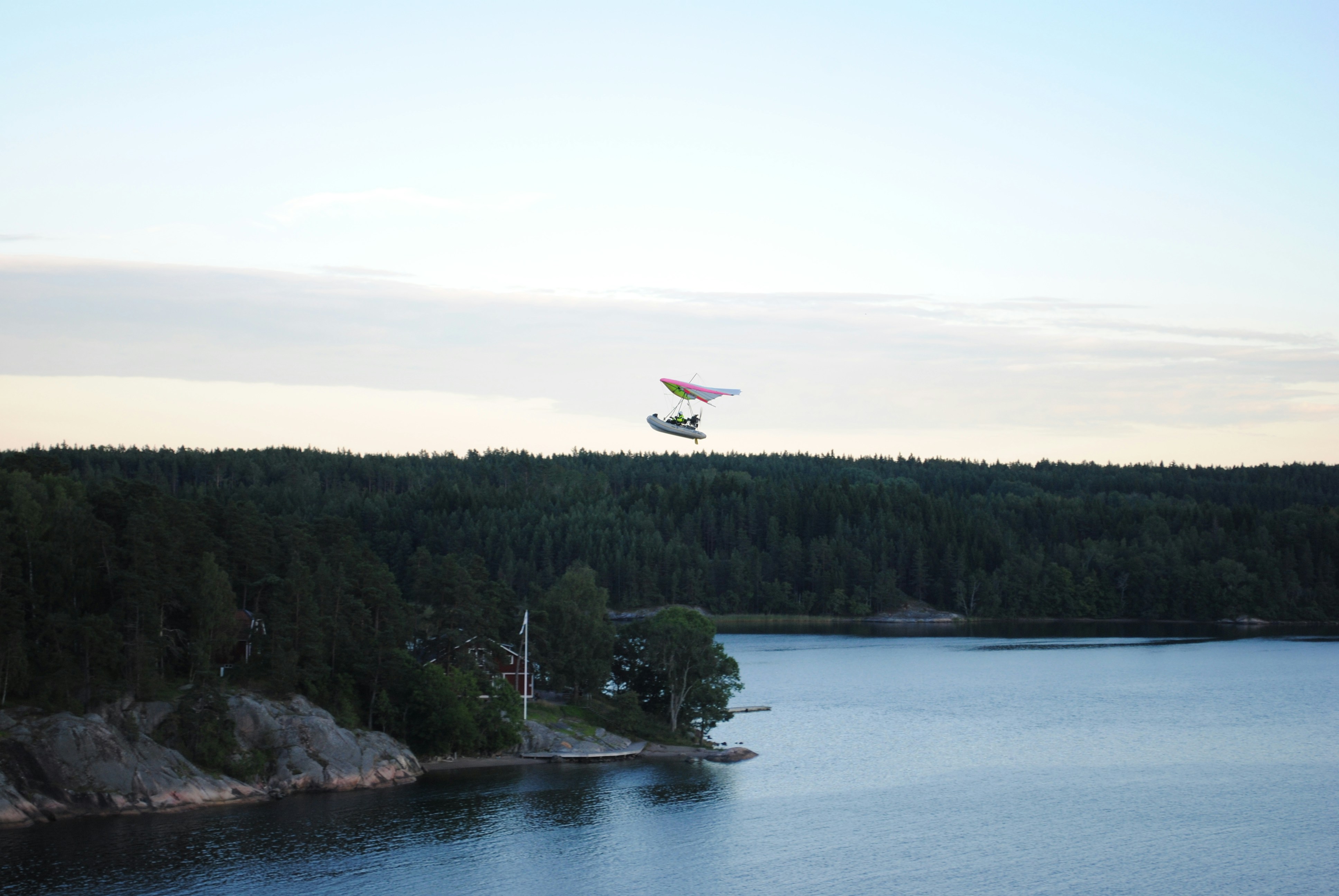 Soaring Above Tranquil Waters