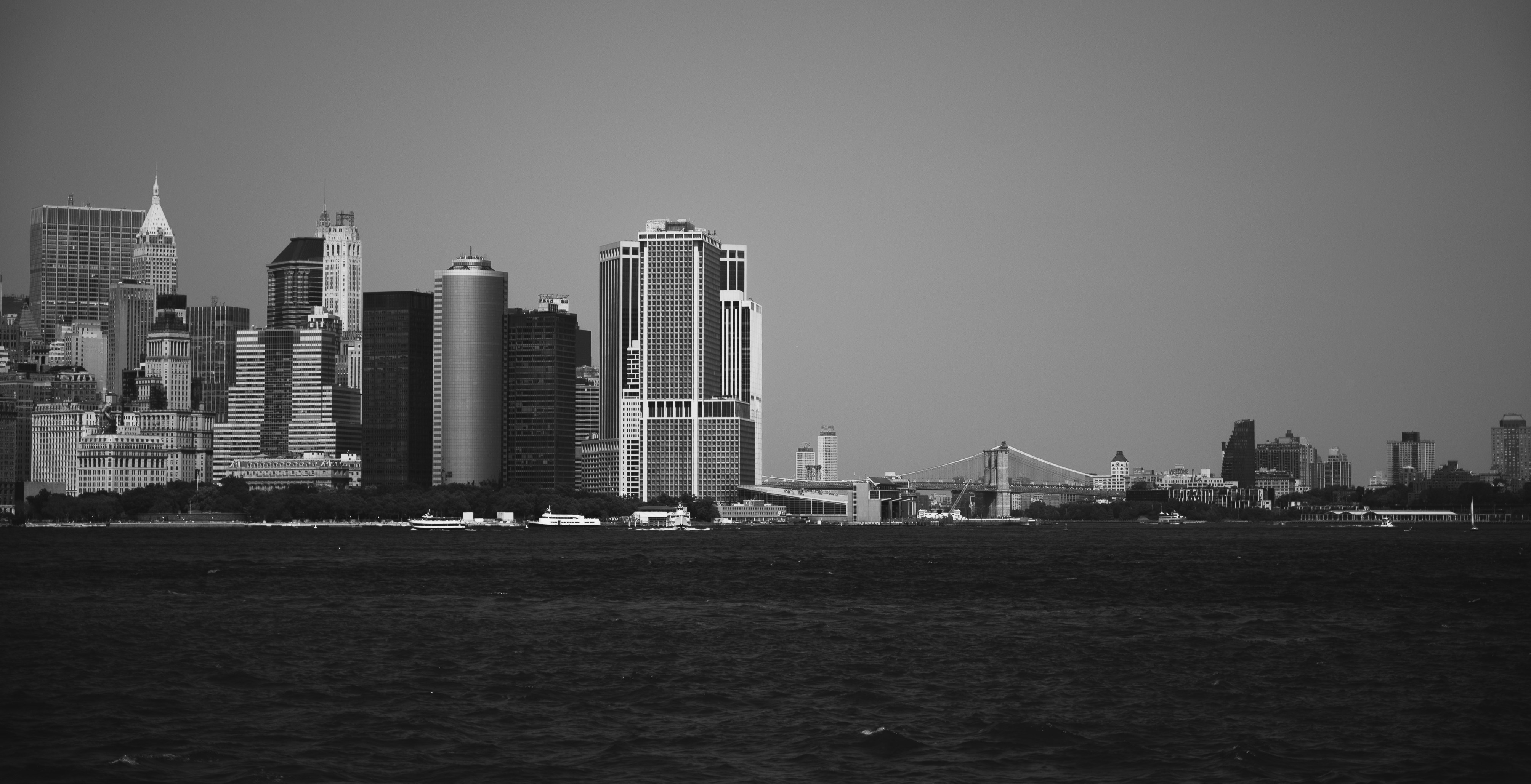 New york city skyline across the water