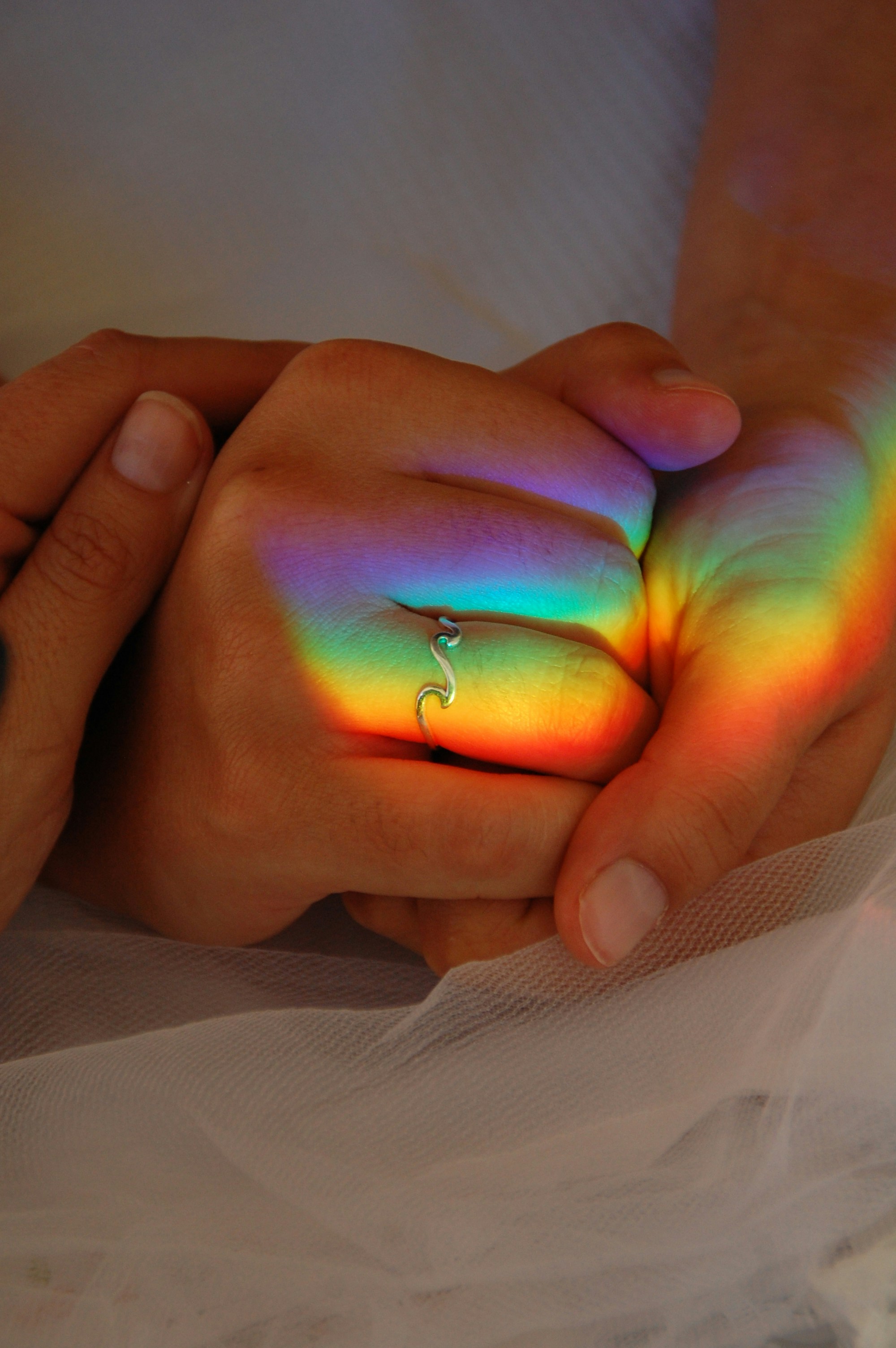 Embrace of Colors: A Moment in Time