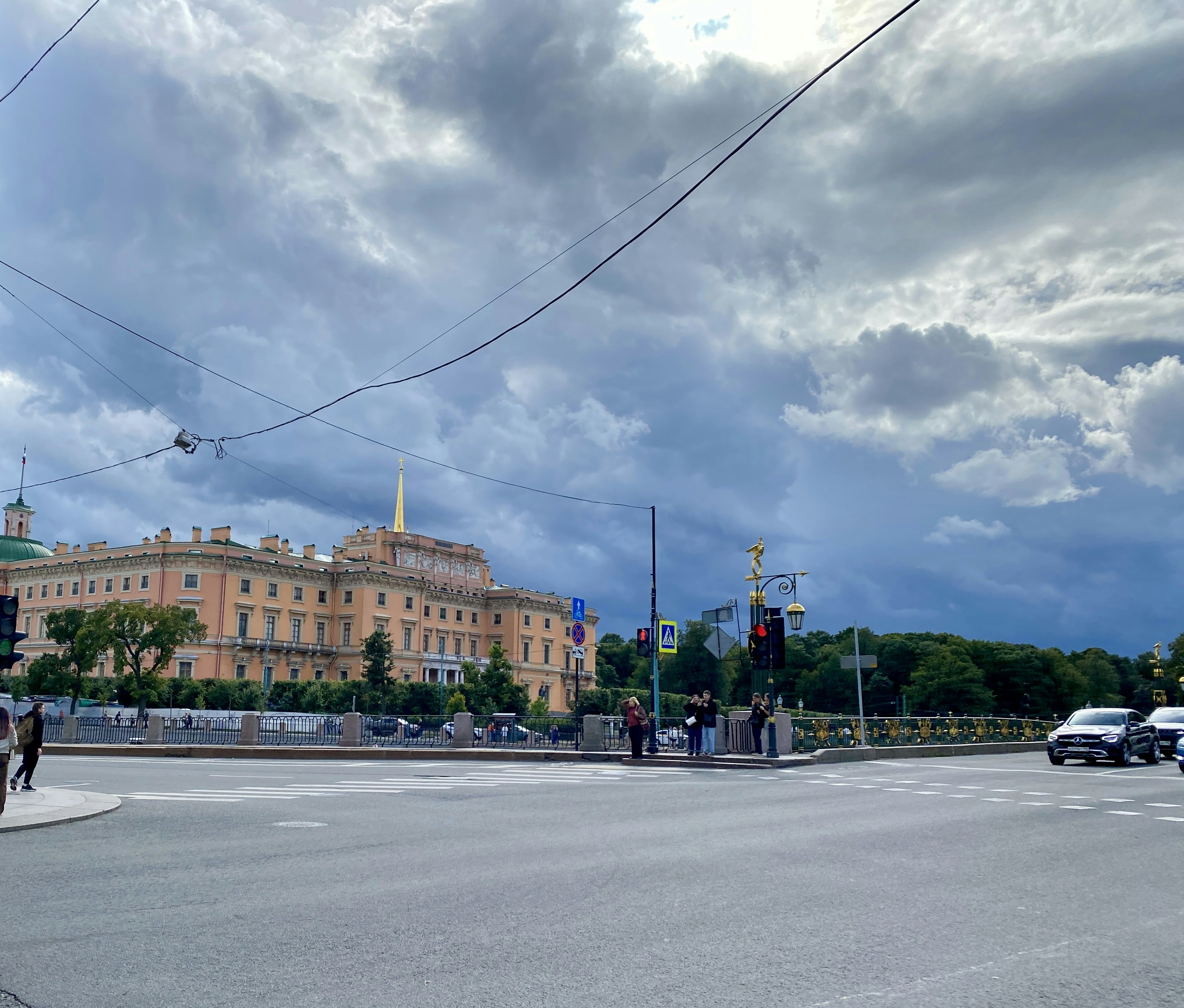 Stormy Skies Over Urban Serenity