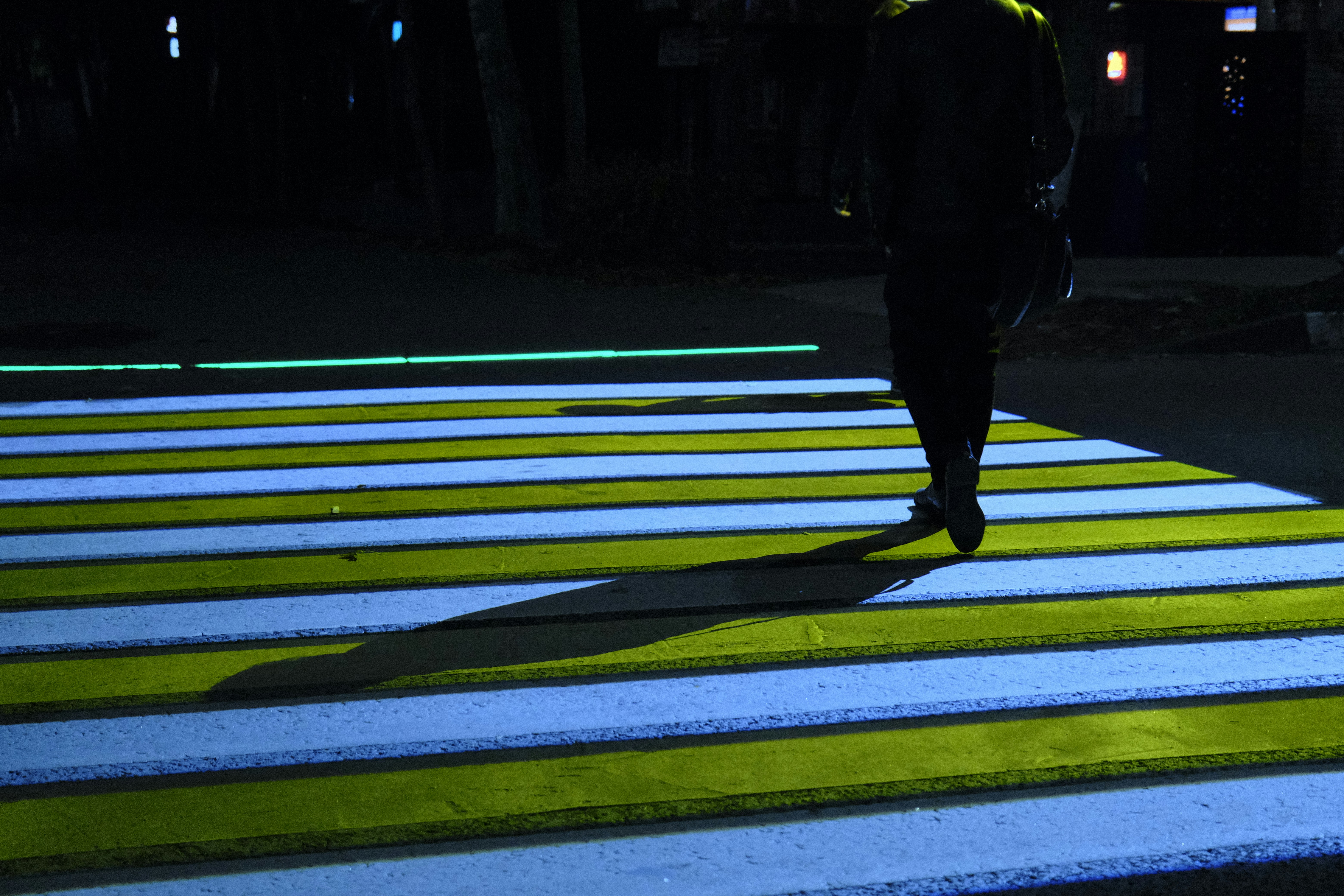 Neon Stripes: A Dance of Light and Shadow