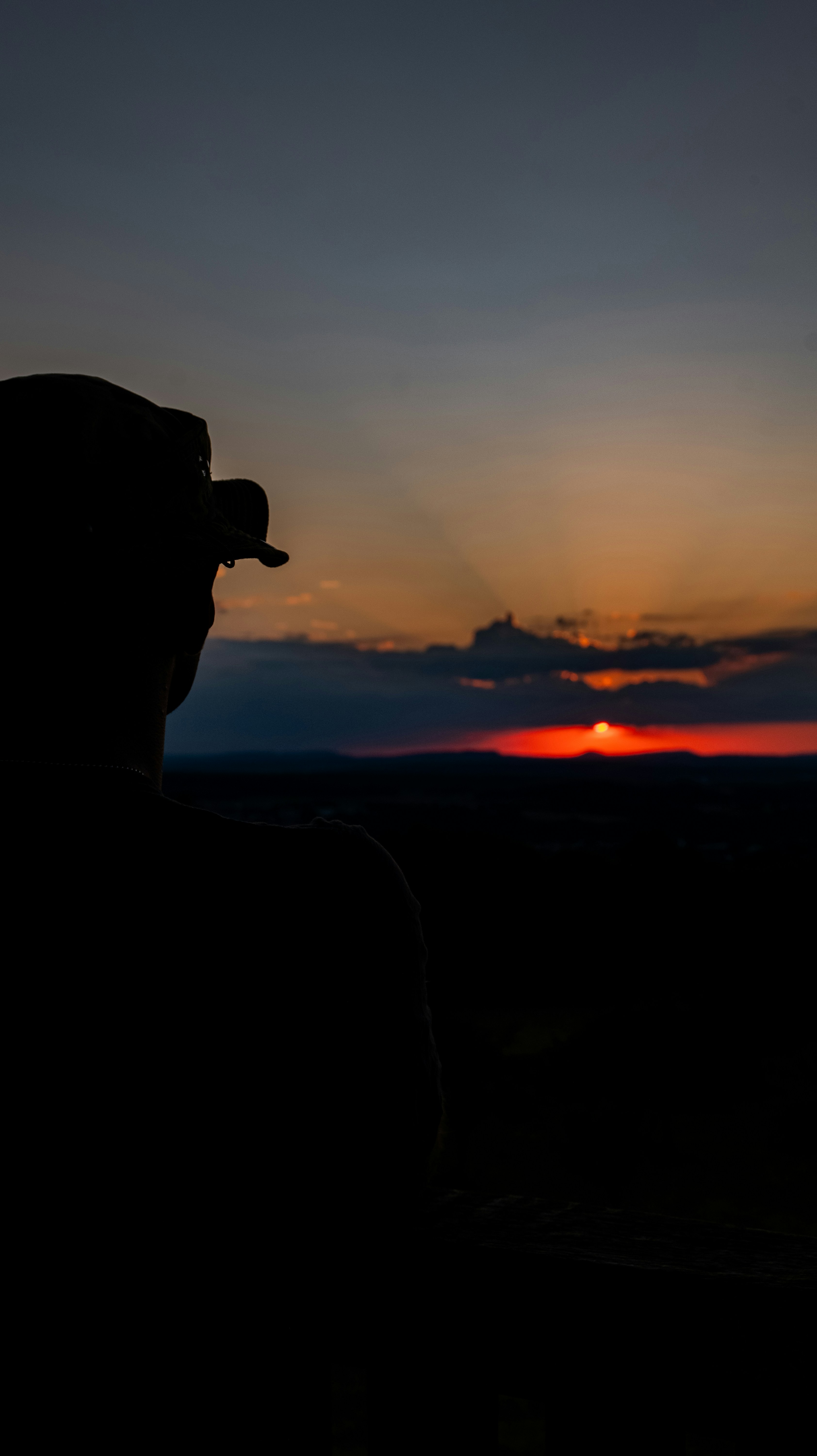 Silhouette of Reflection at Dusk