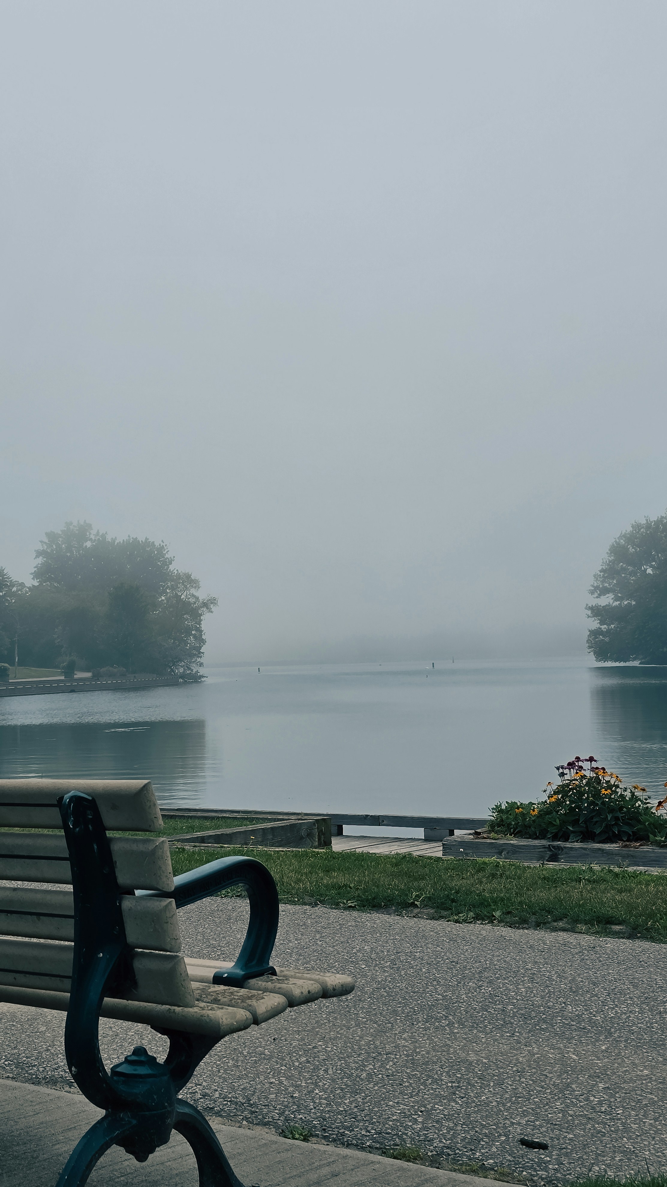 Whispers of Tranquility: A Foggy Lakeside Retreat