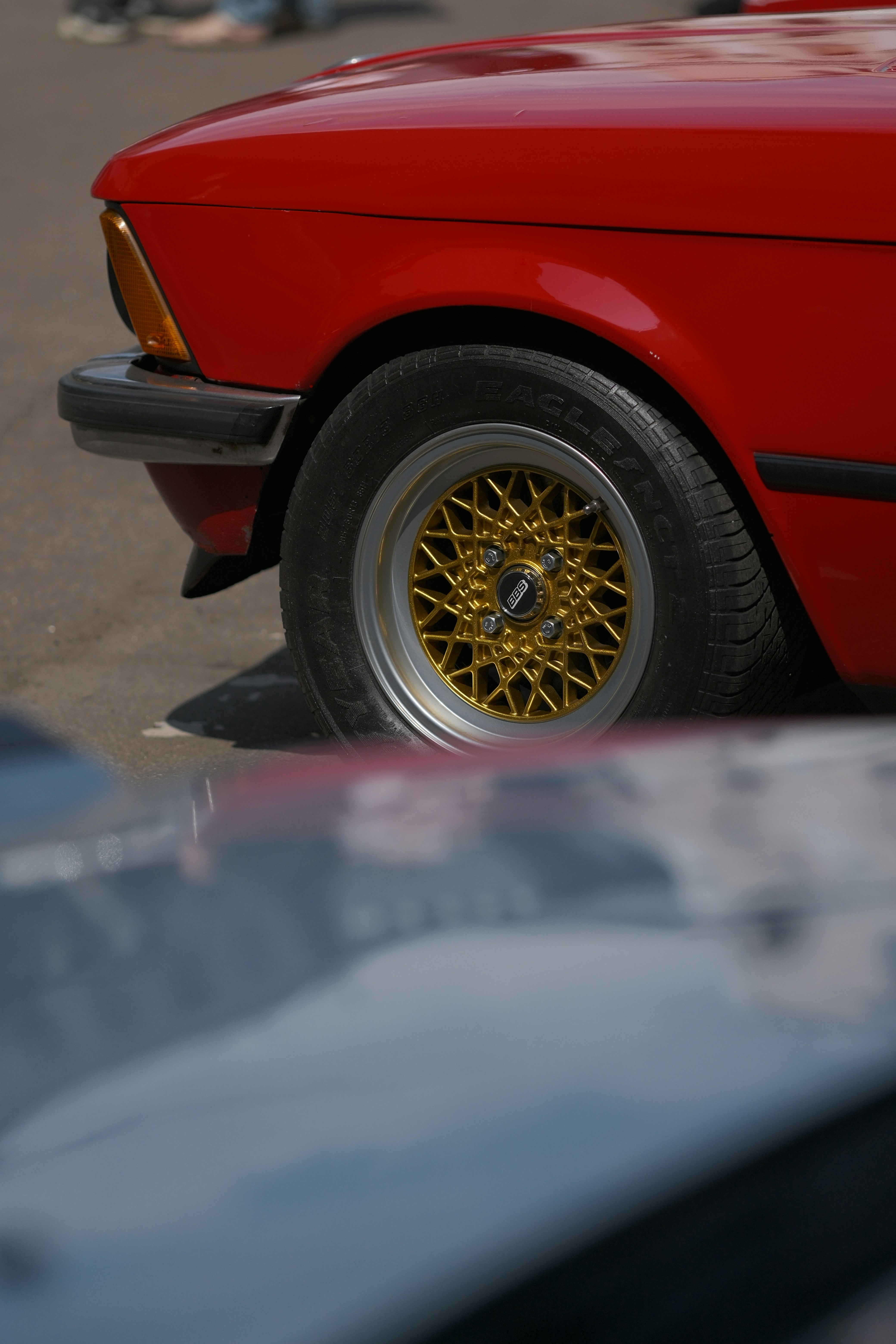 Gleaming Elegance: A Classic Car's Wheel Detail