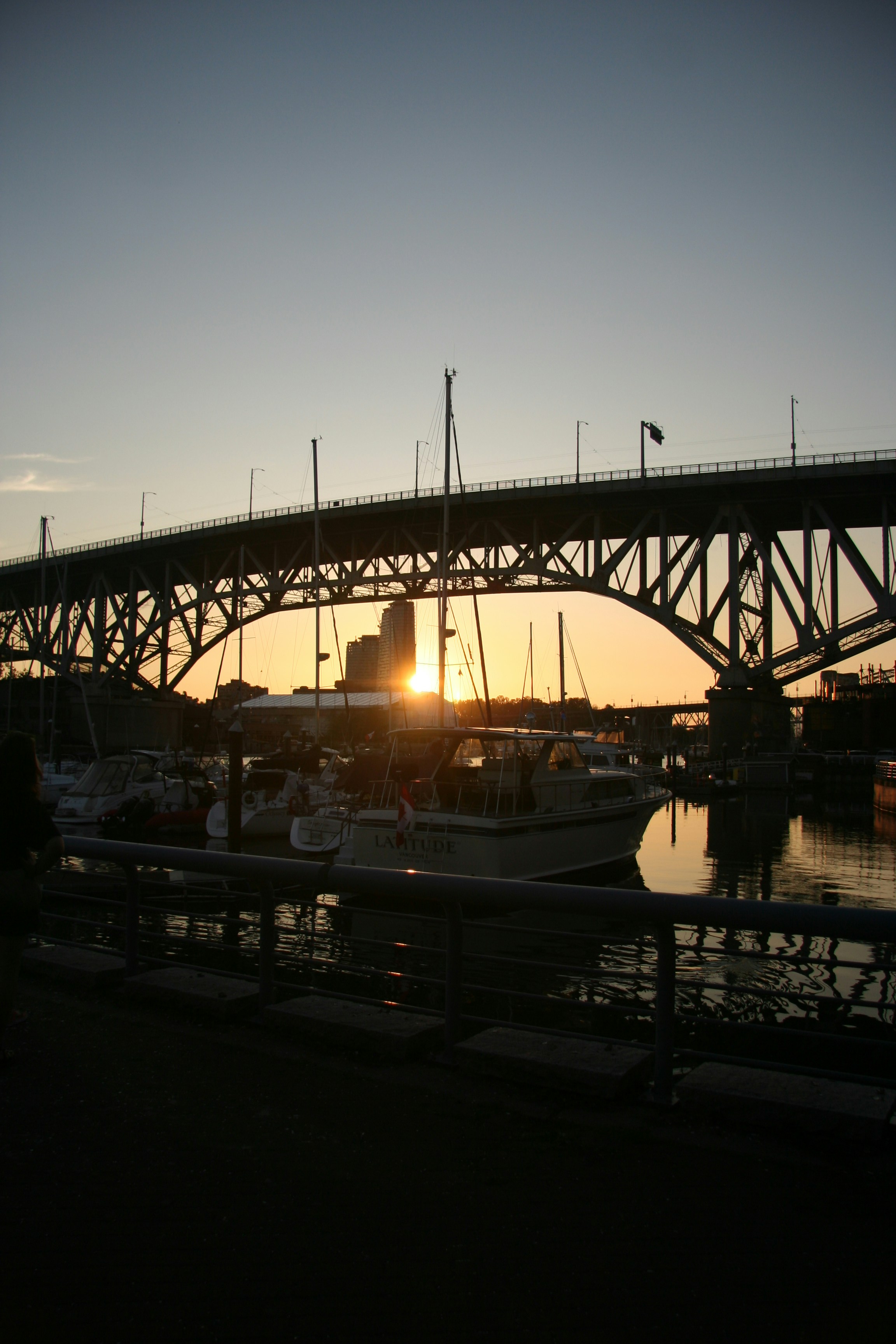Sunset Silhouette: The Bridge's Embrace