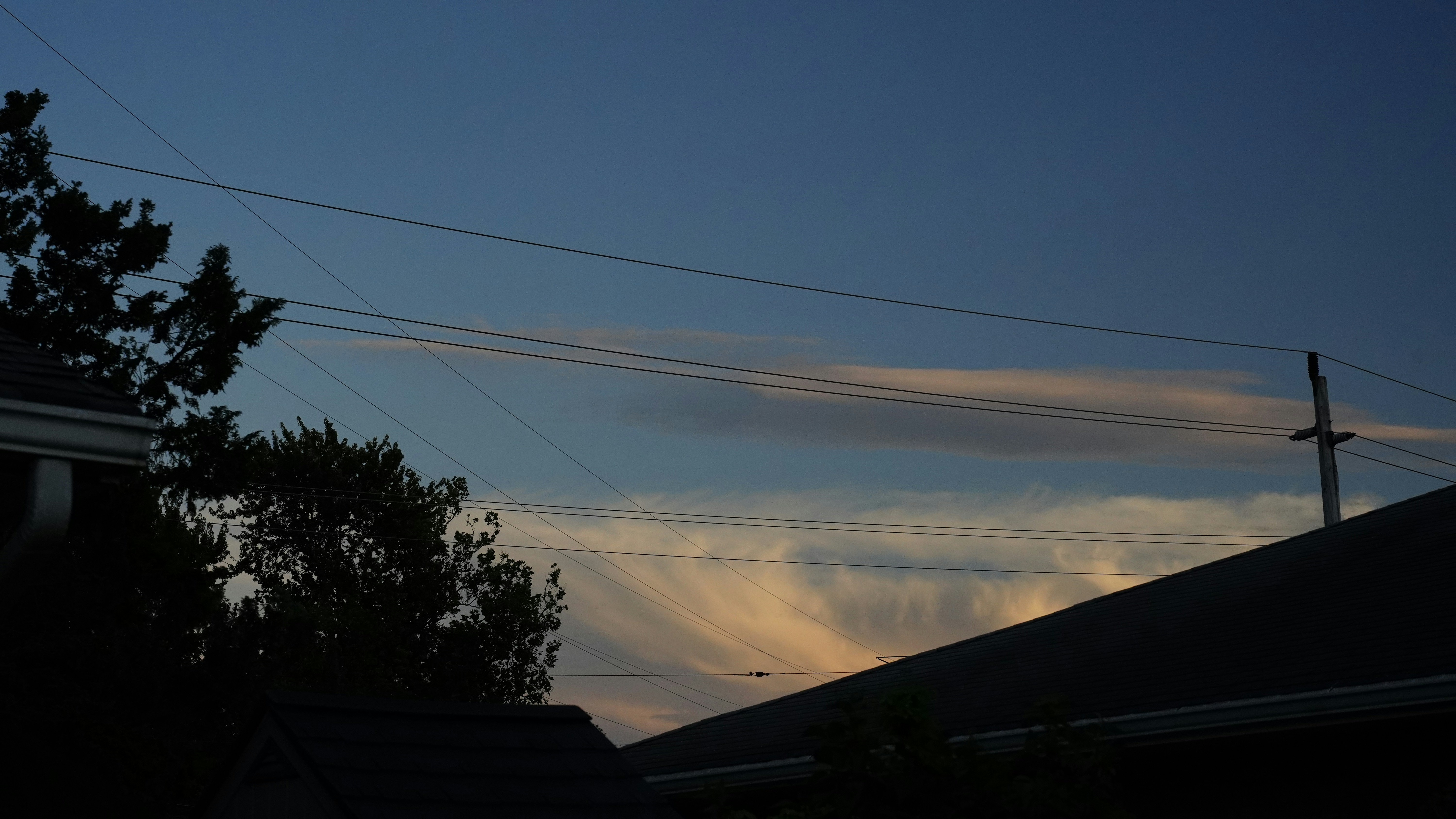 Dusk Sky Over Suburban Rooftops