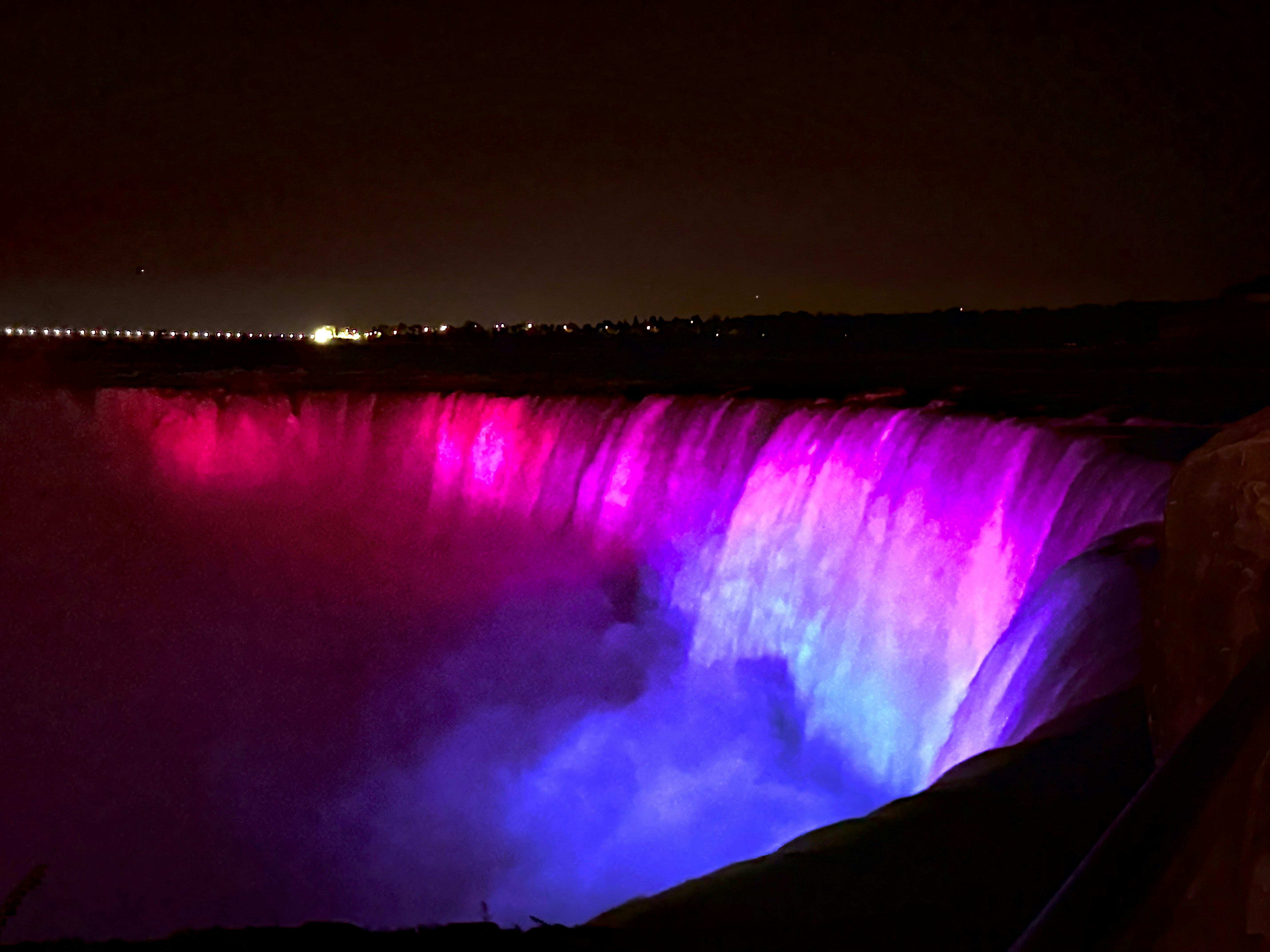 Chromatic Cascade: A Nighttime Spectacle
