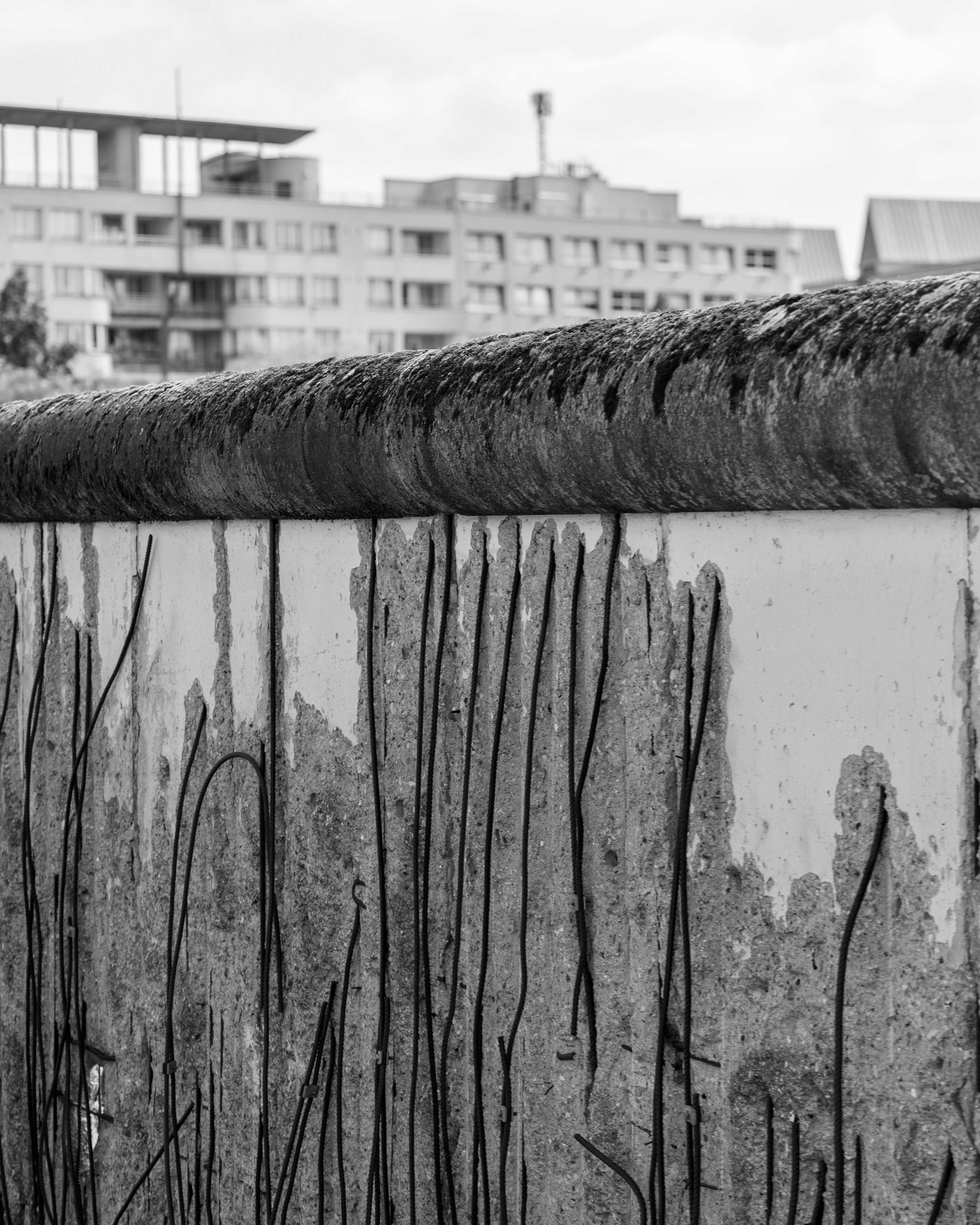 Rooftop Grain: Concrete Textures Meet Distant City Silhouettes