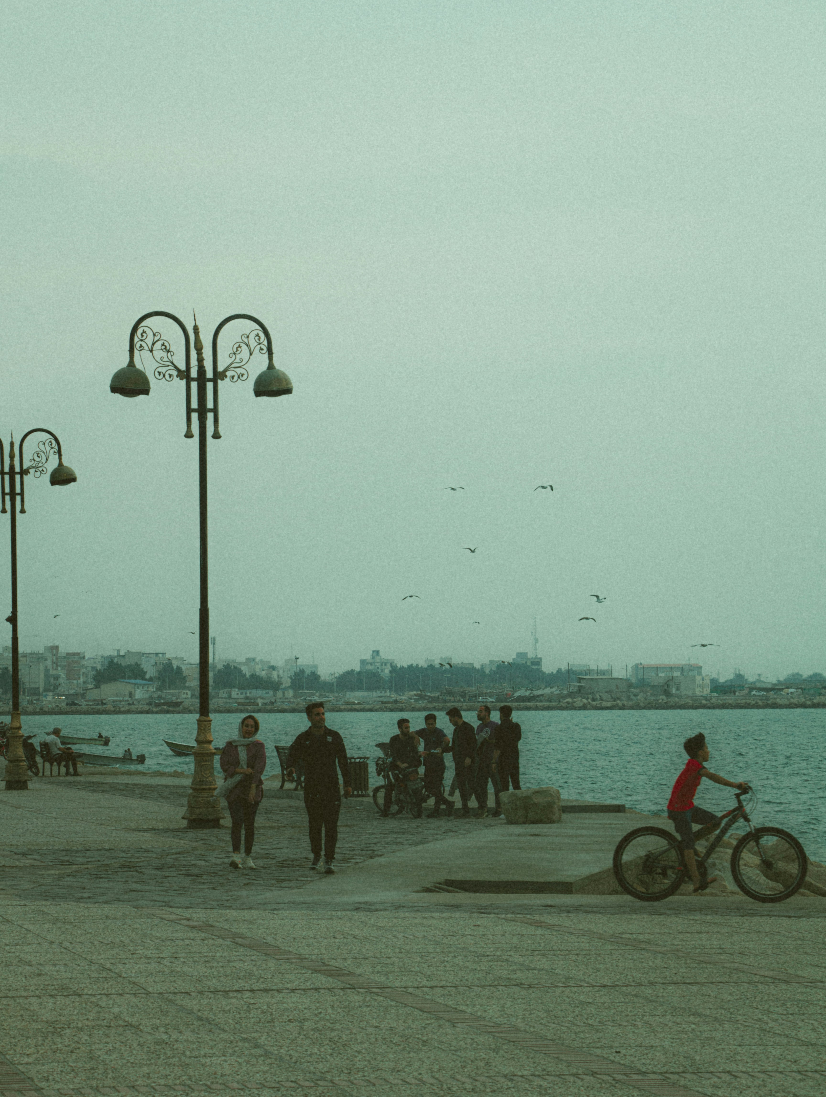 Evening Stroll by the Waterside