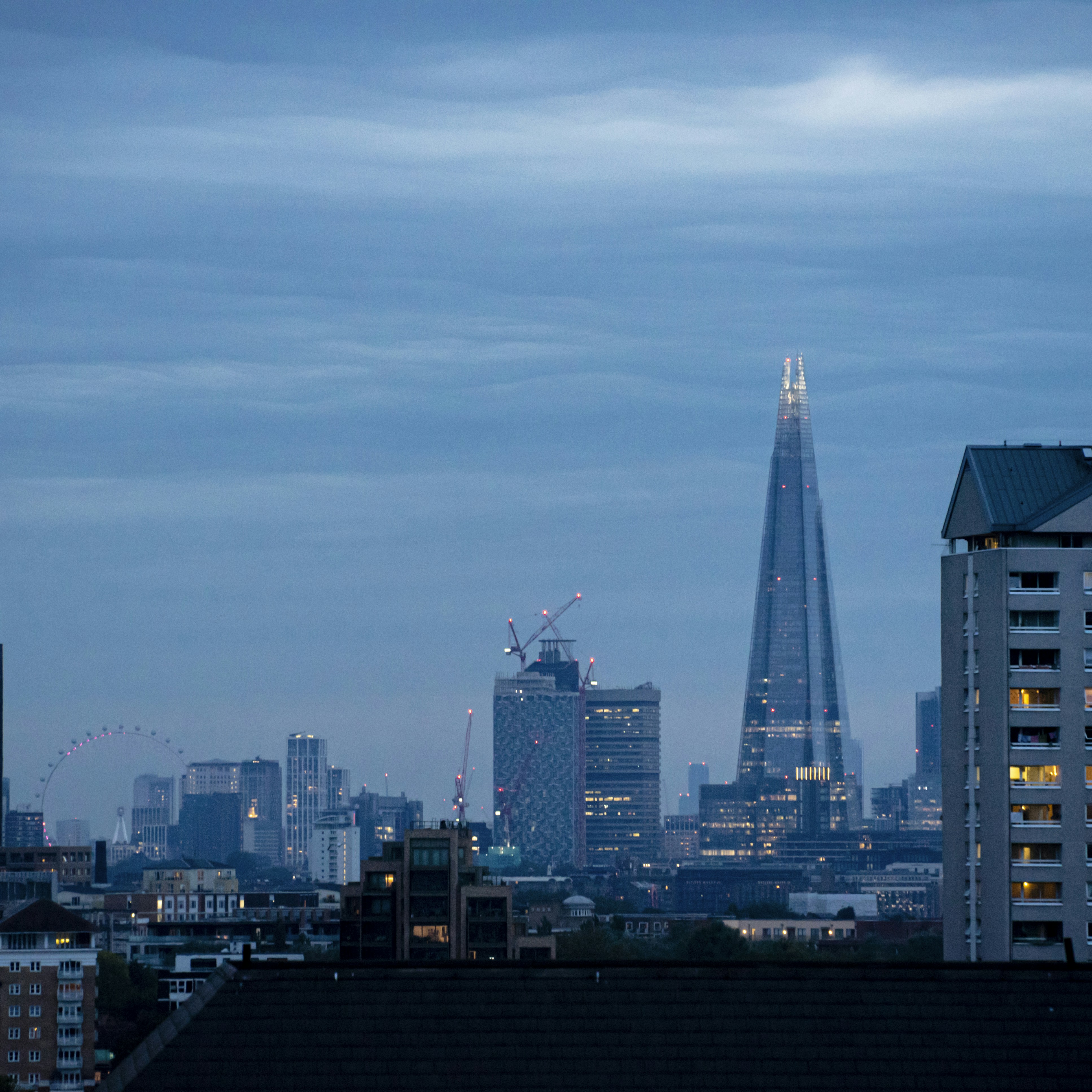 Cobalt Dusk Over The Shard: A Quiet London Skyline