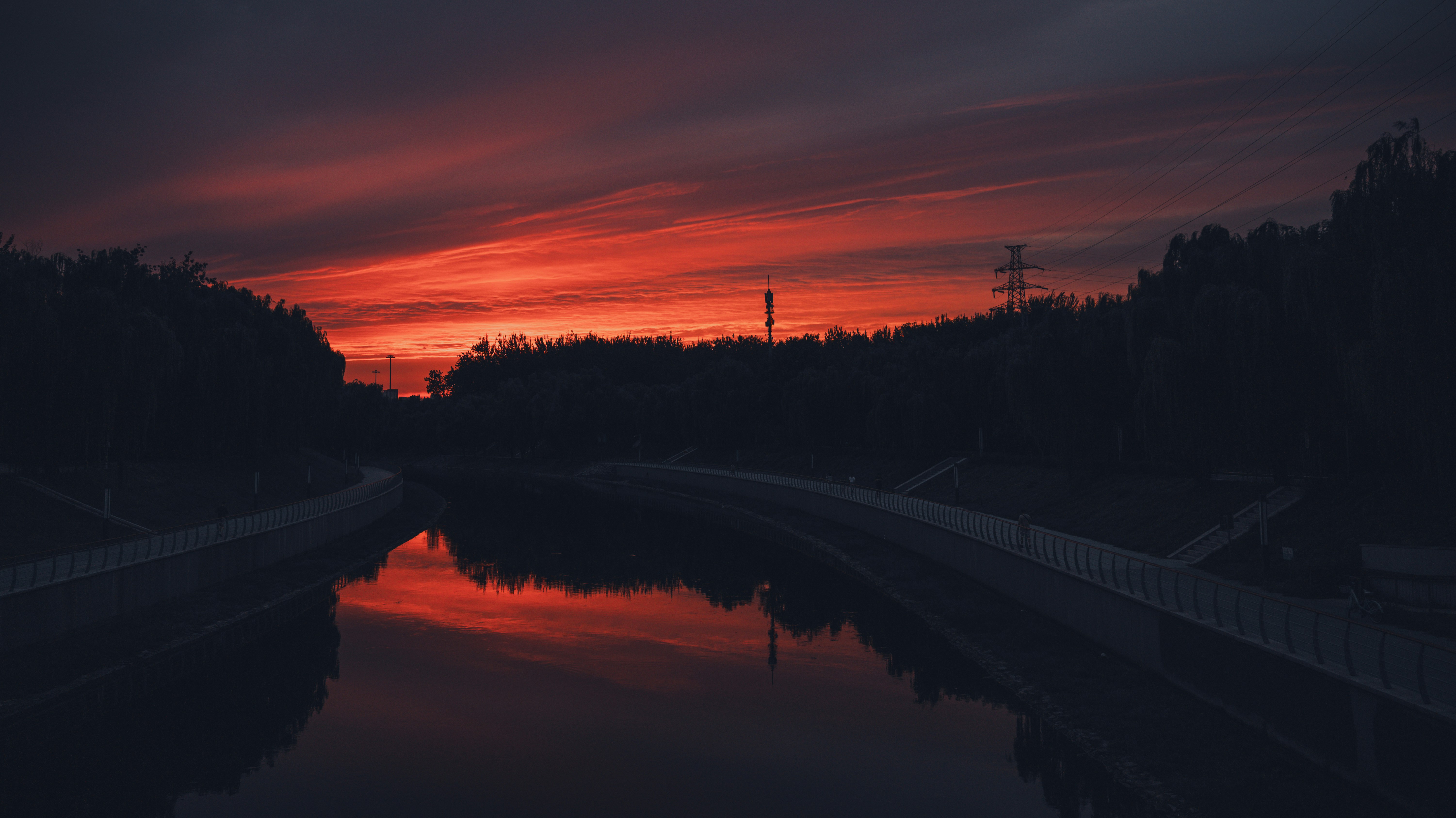 Twilight's Embrace Over Still Waters