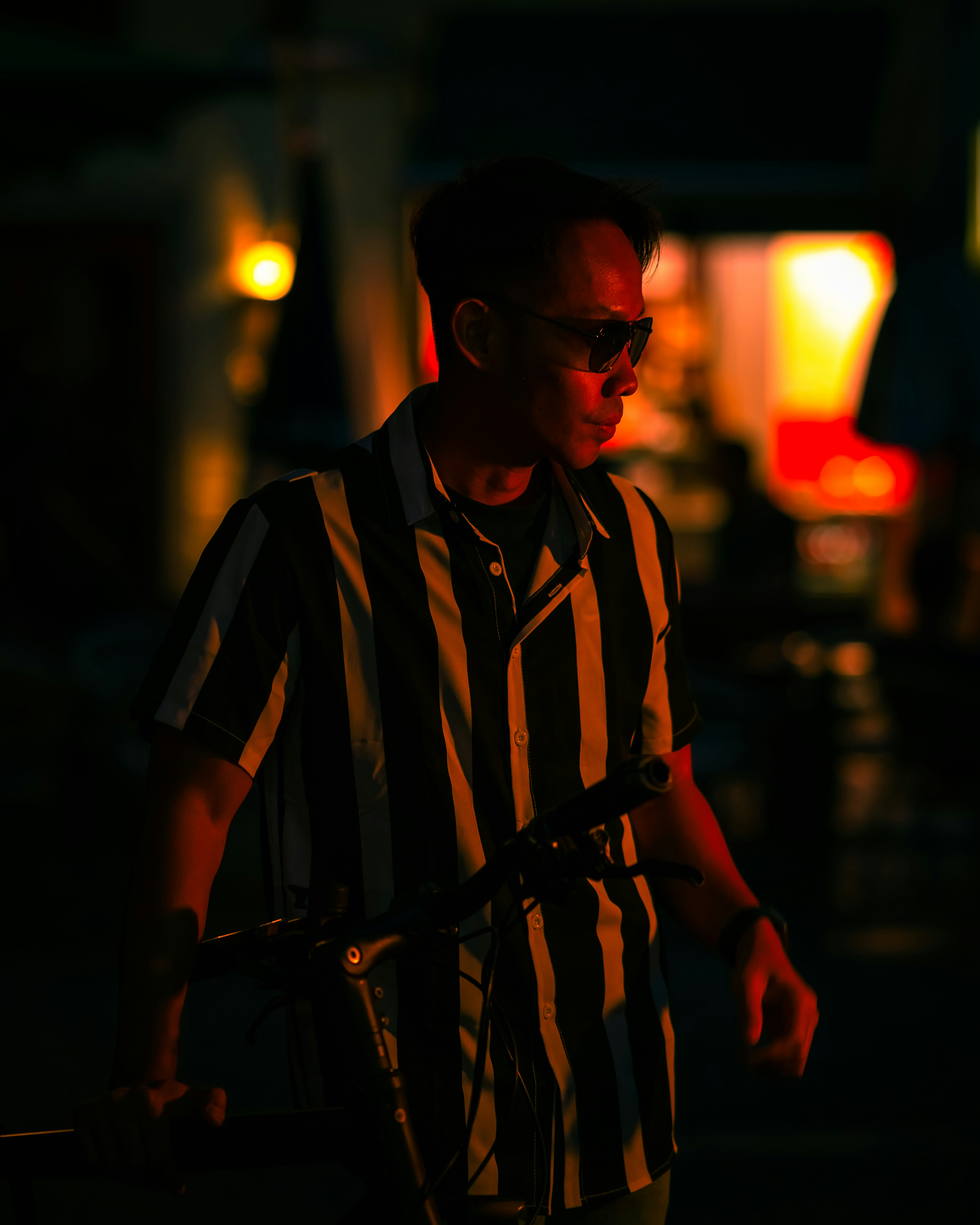 Shadowed Elegance in Urban Twilight