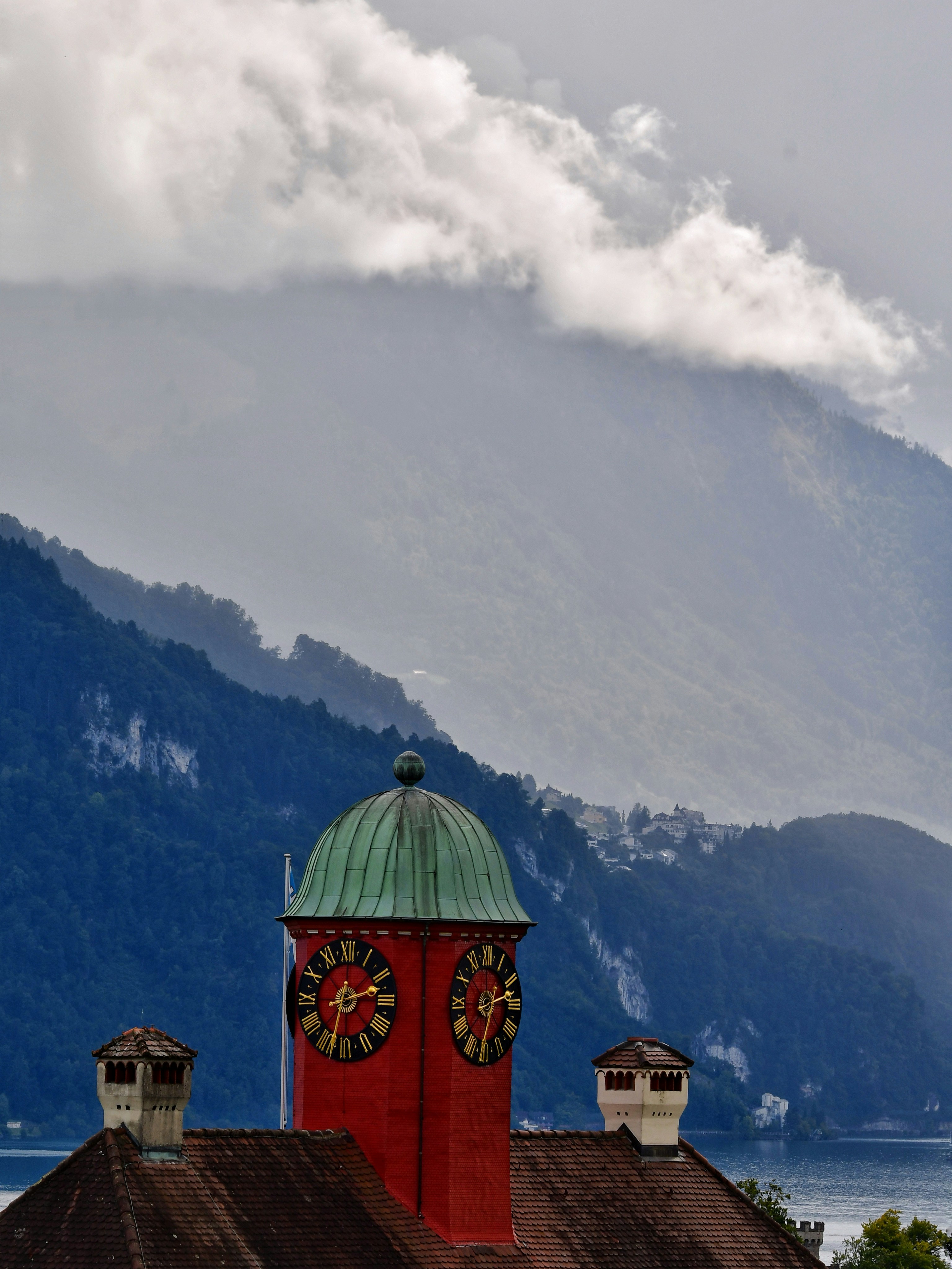 Timeless Echoes of the Alpine Clocktower