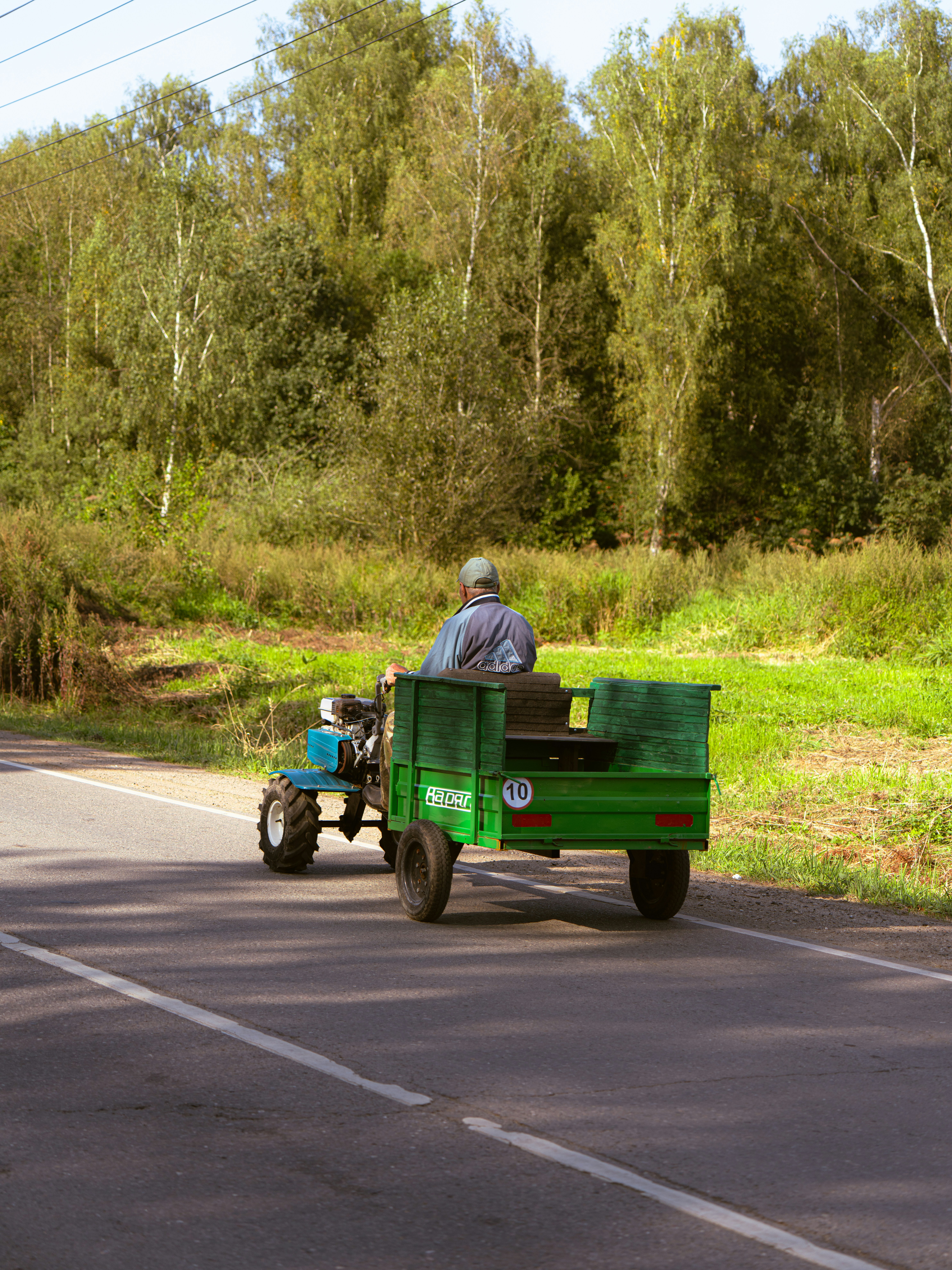 Rustic Journey on a Quiet Country Road