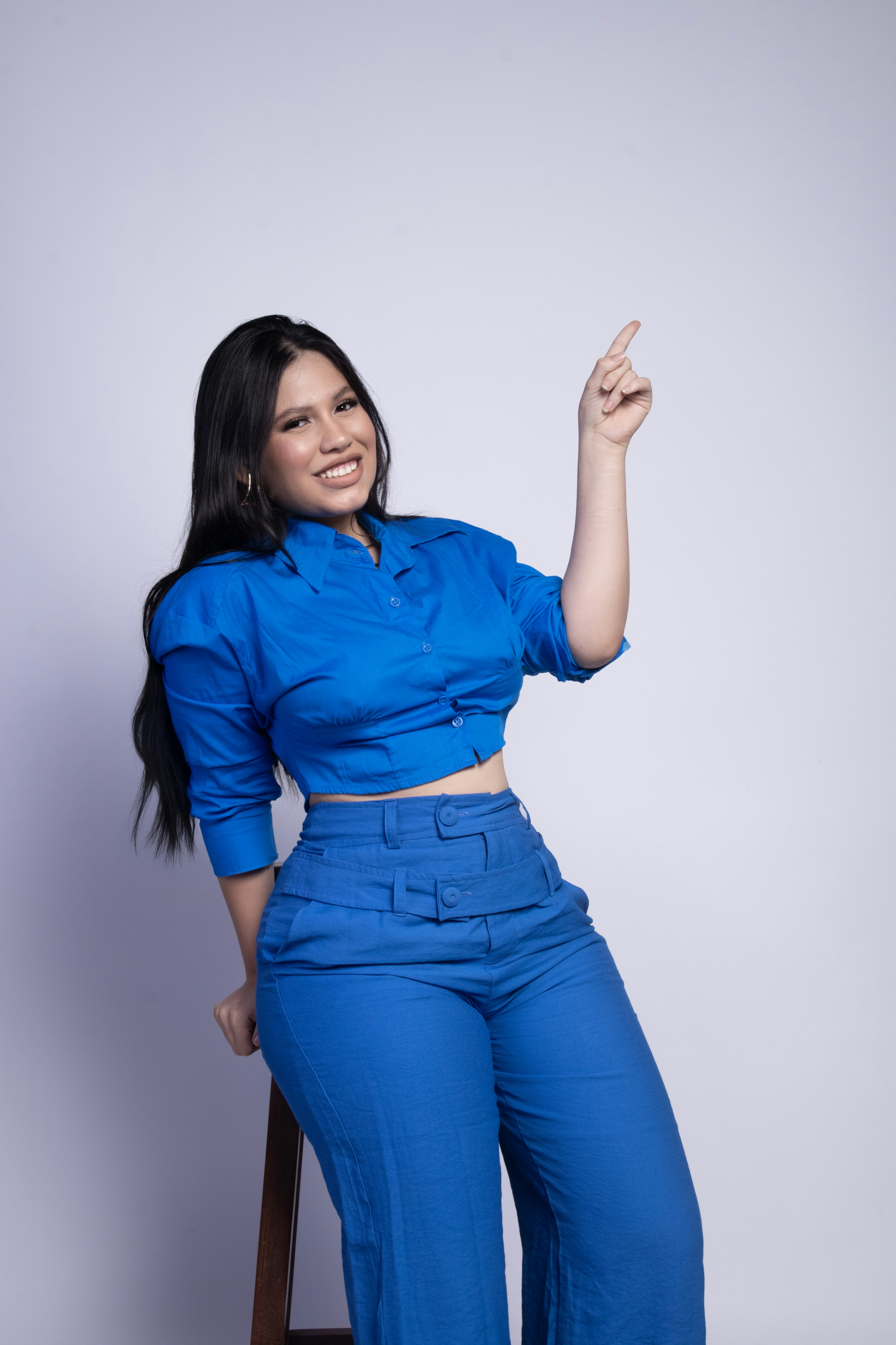 A Gesture of Inspiration in Bold Blue