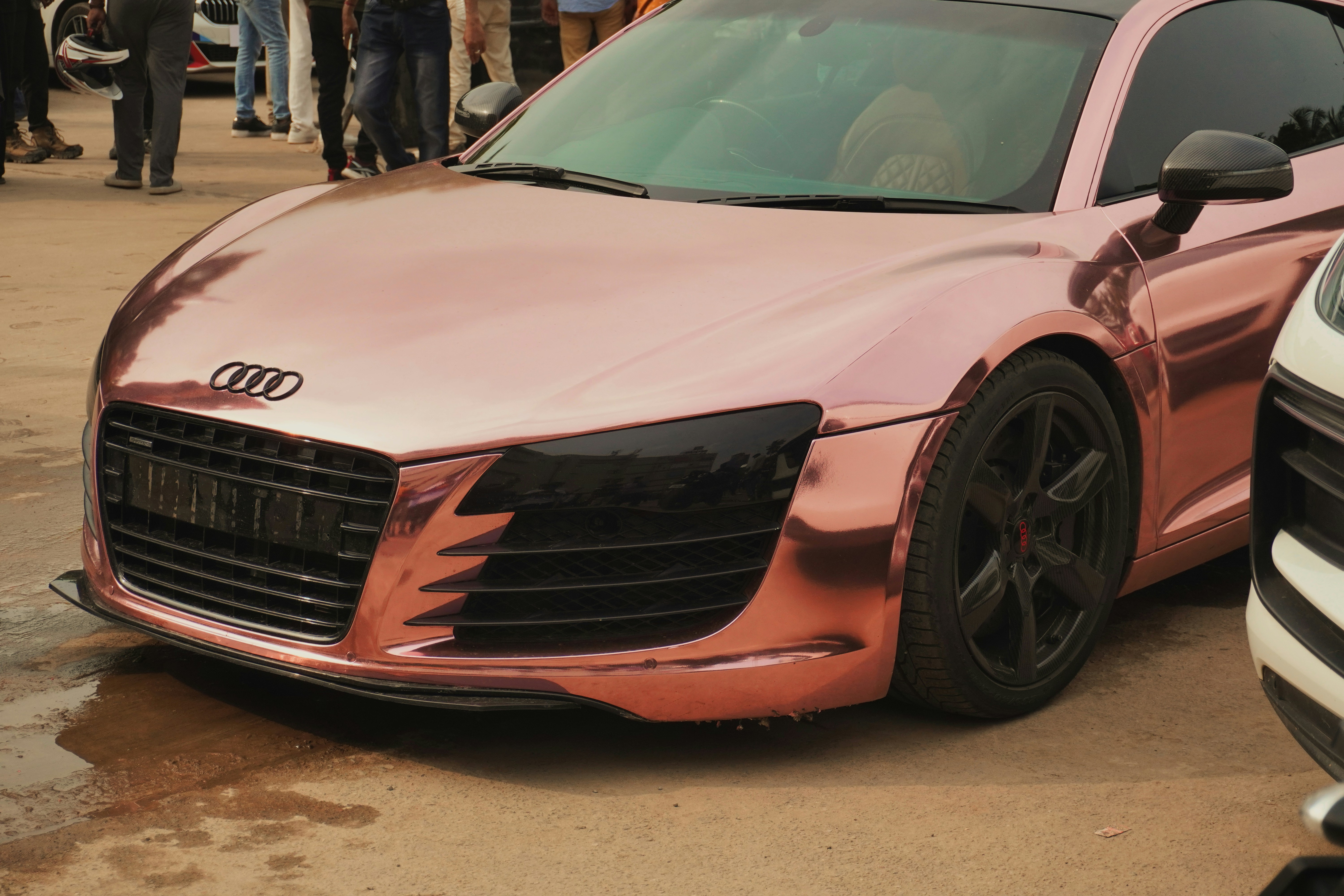 Reflections of Luxury: The Pink Audi R8 Experience
