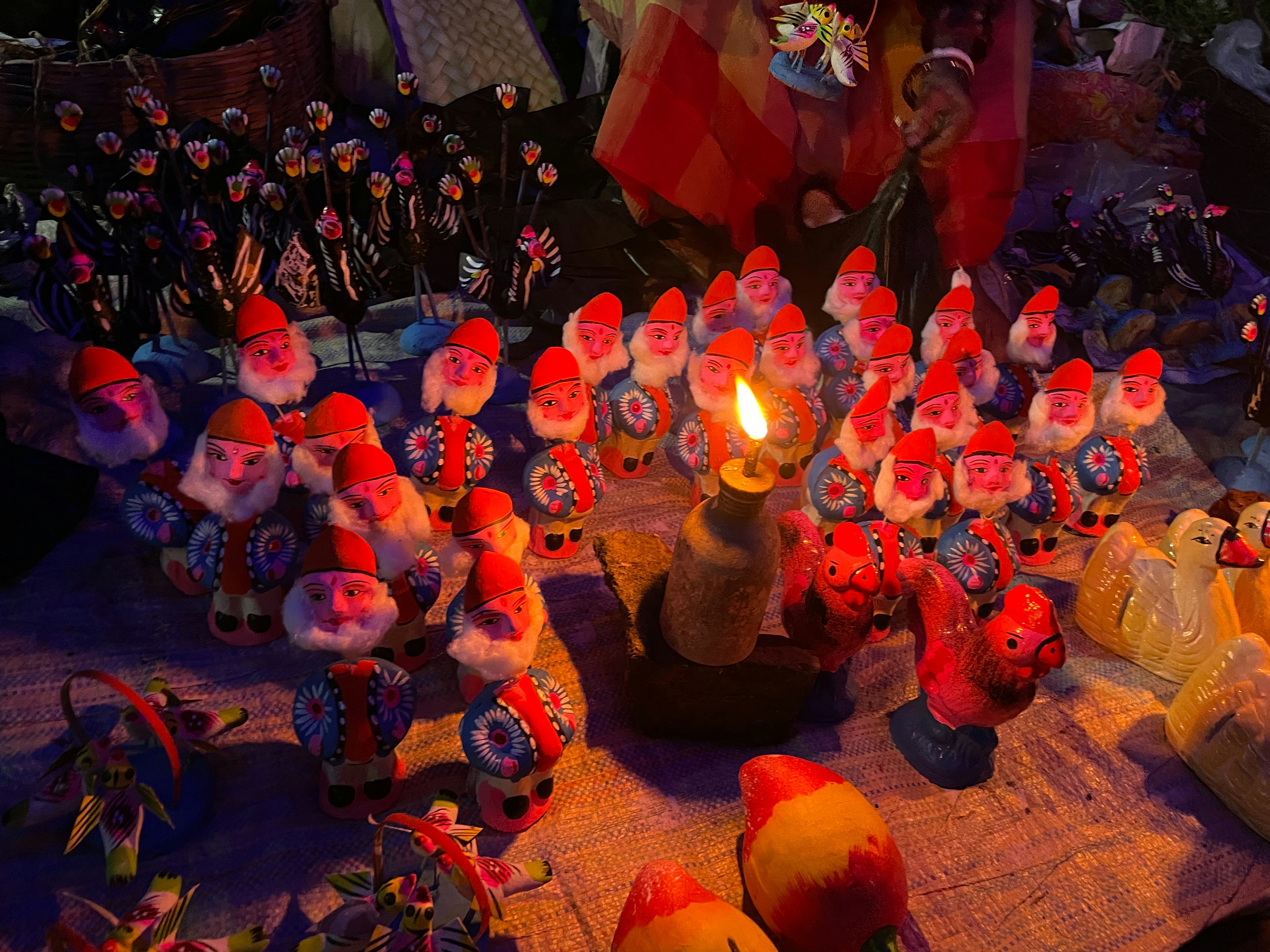 Whimsical Gathering of Painted Figurines