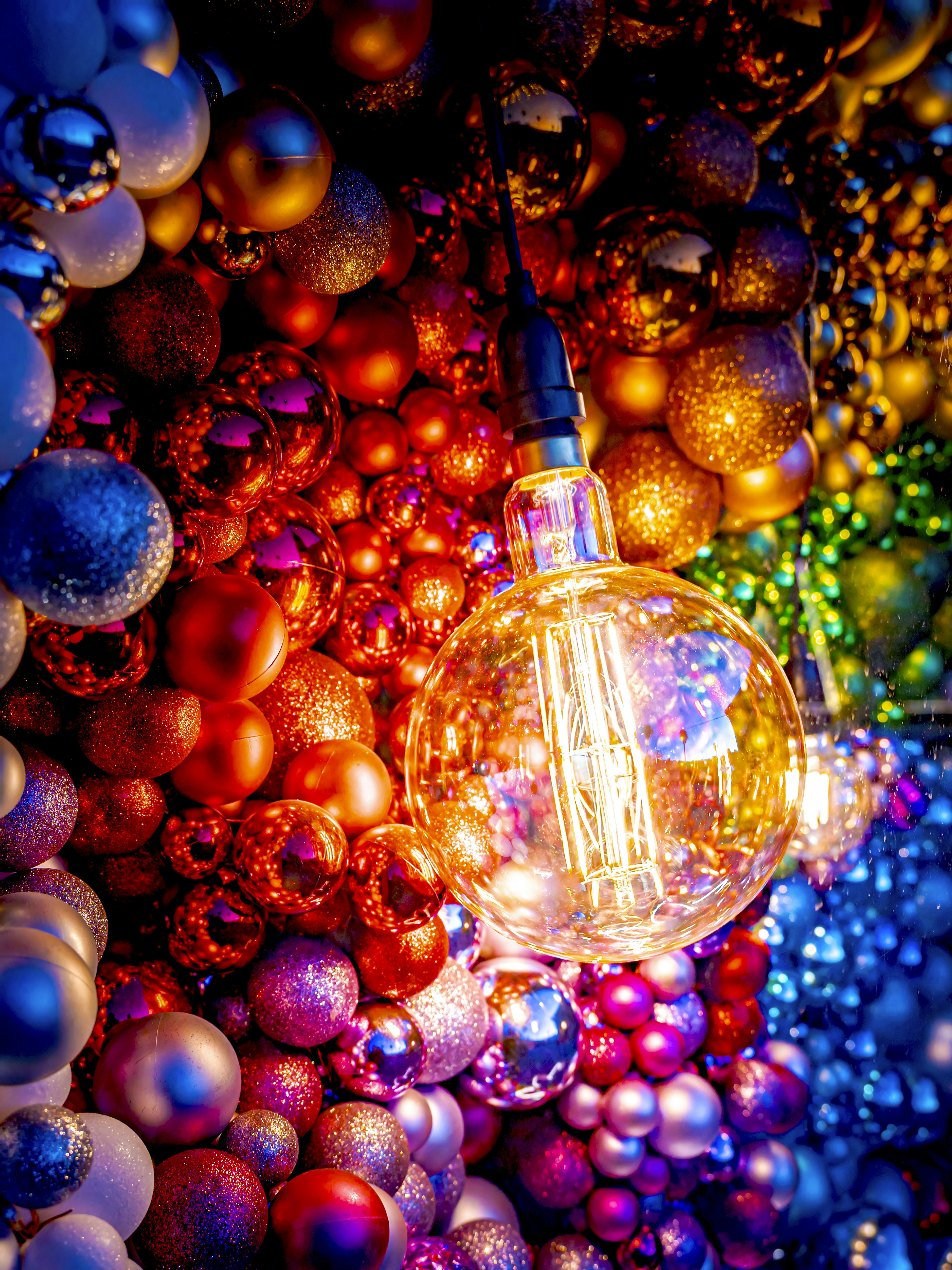 Illuminated Orbs: A Dance of Light and Color