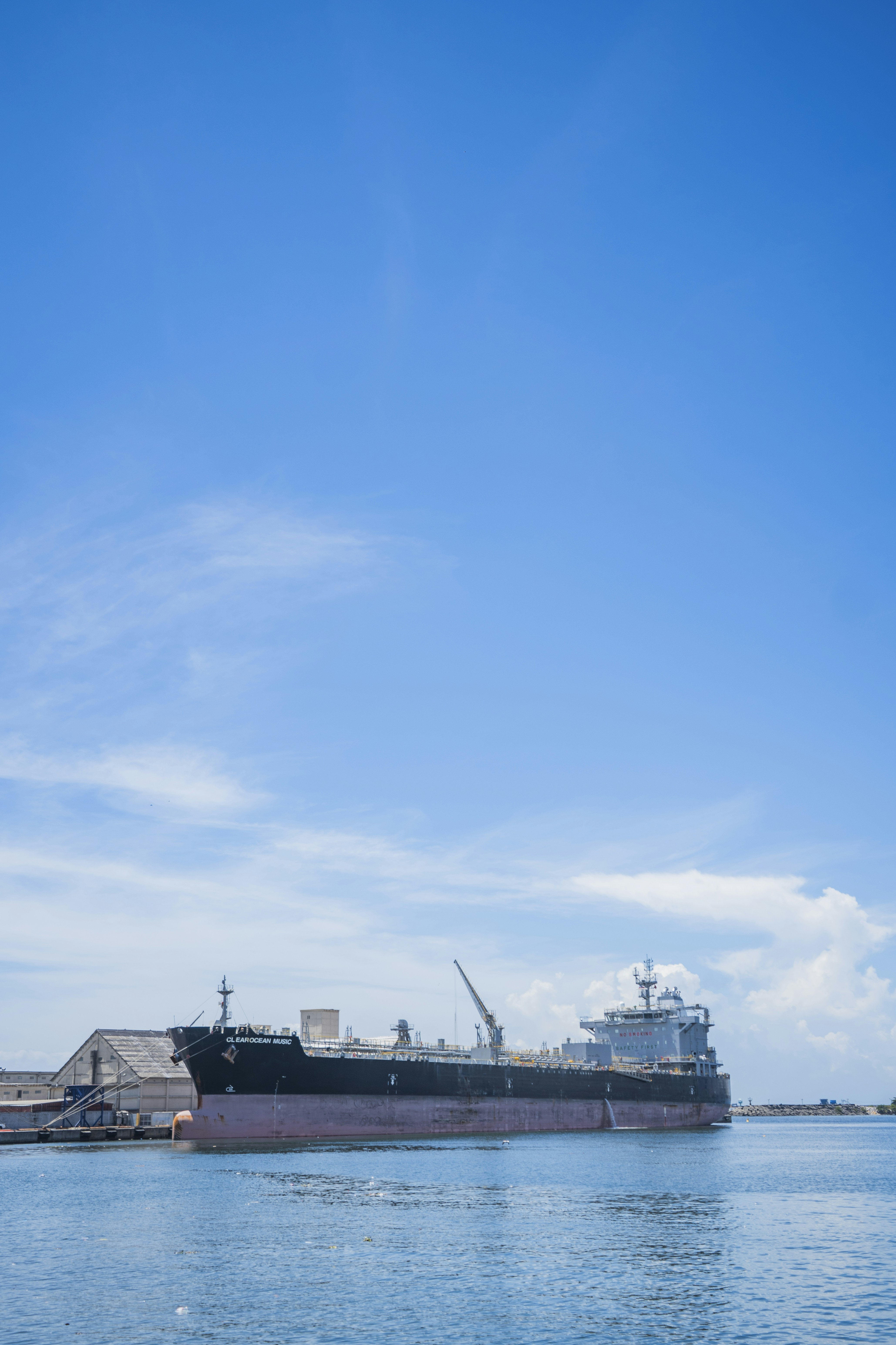 Harbor's Silent Giant: The Tanker at Rest