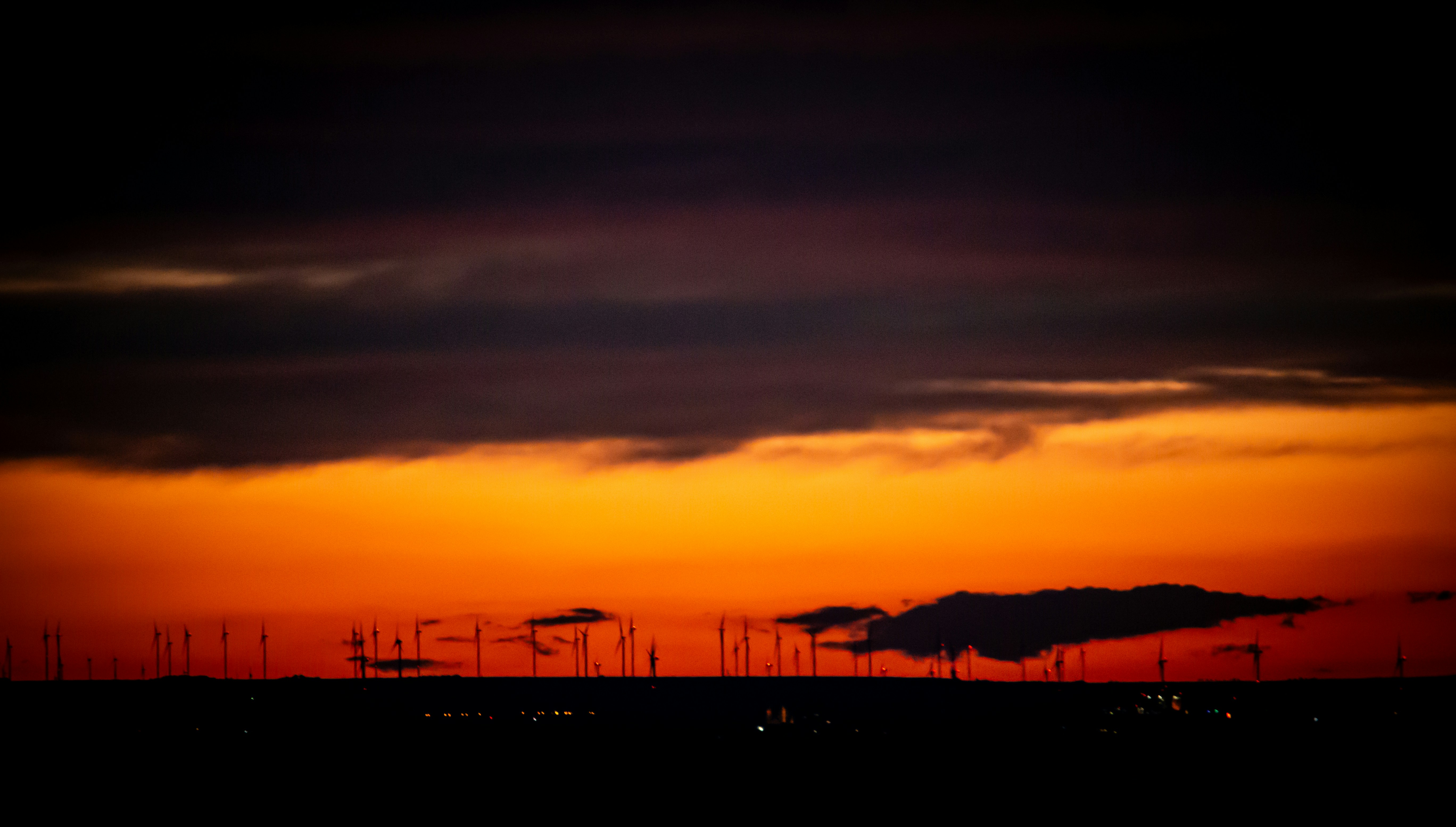 Whispers of Twilight Over Wind Farms