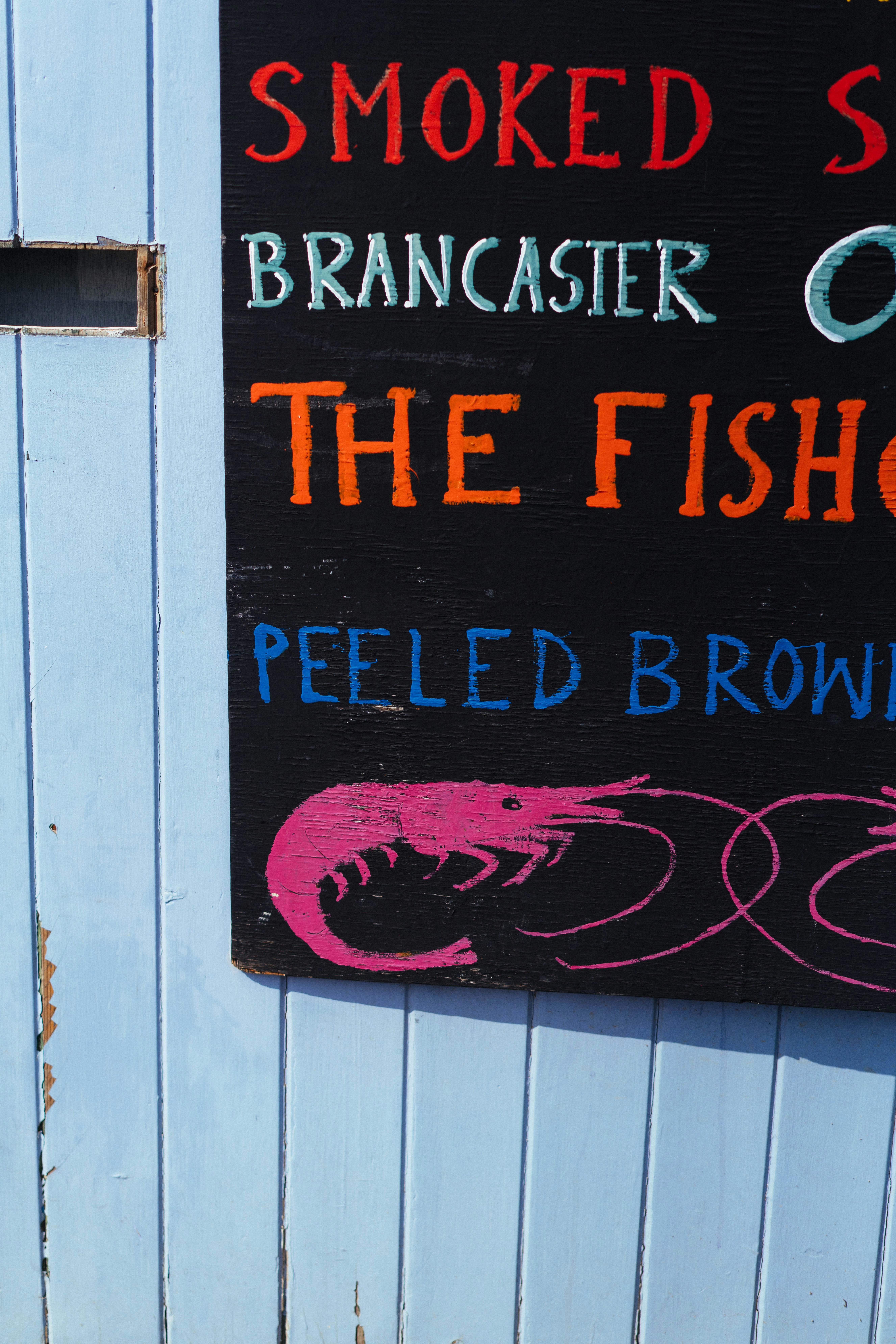 Seafood Signage: A Colorful Invitation