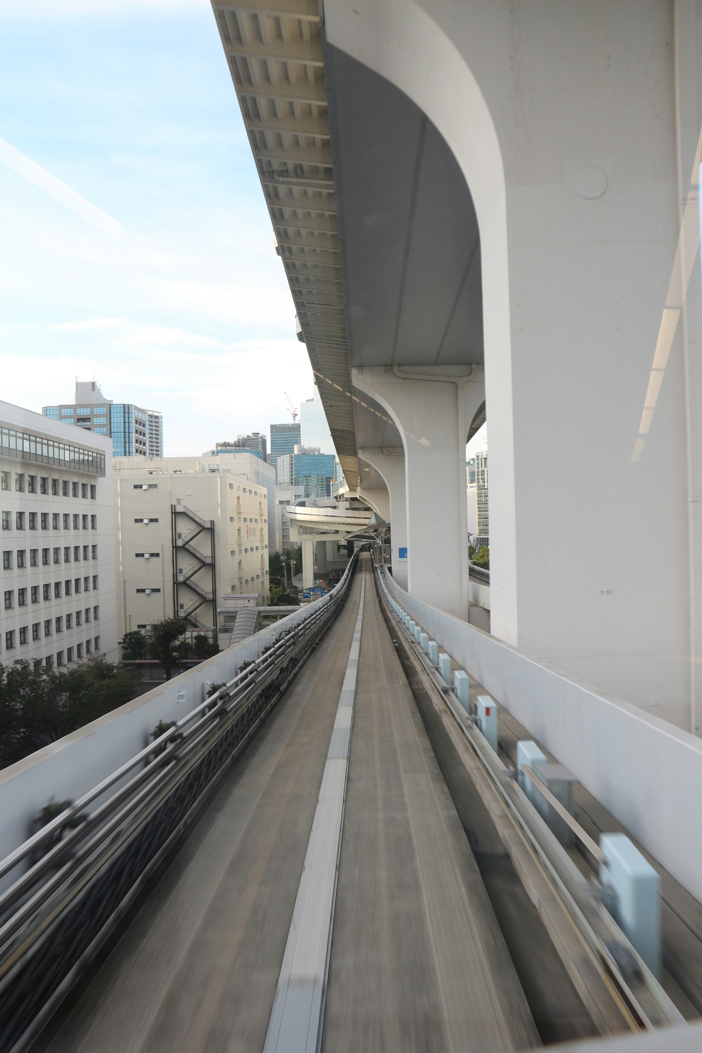 Elevated Rail: Cityscape Converges Beneath a Sky-Open Span