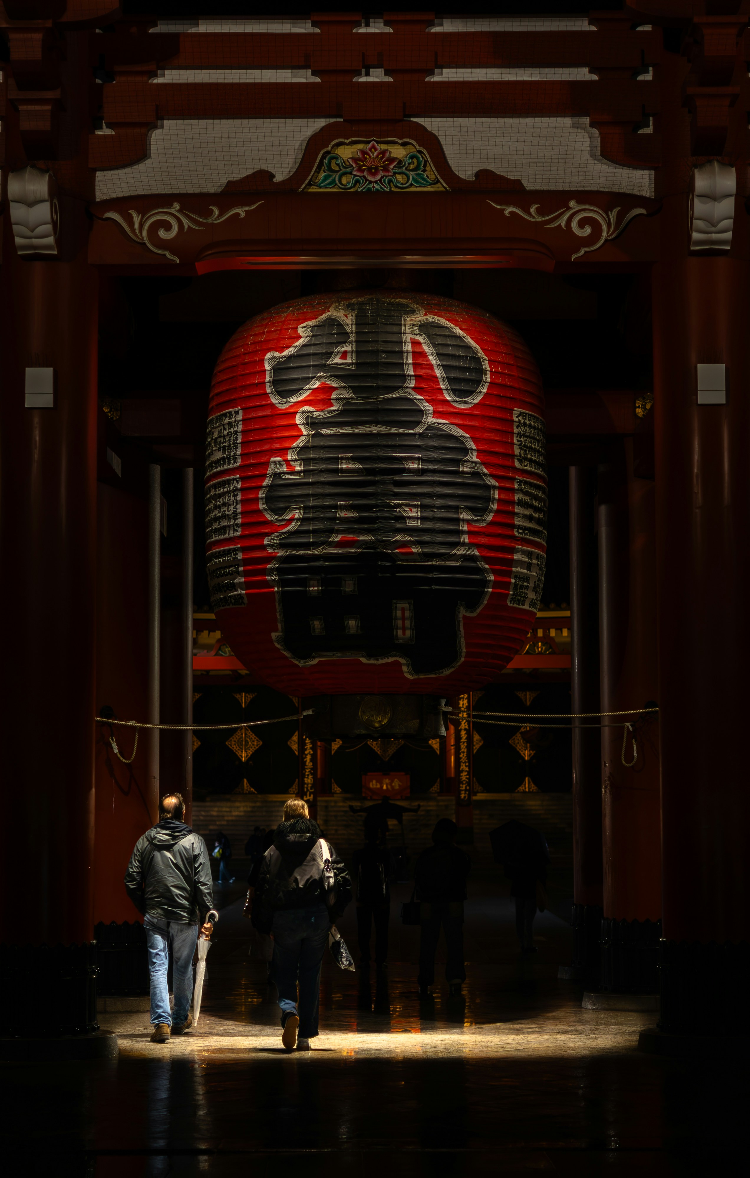 Illuminated Pathway Beneath the Lantern's Glow