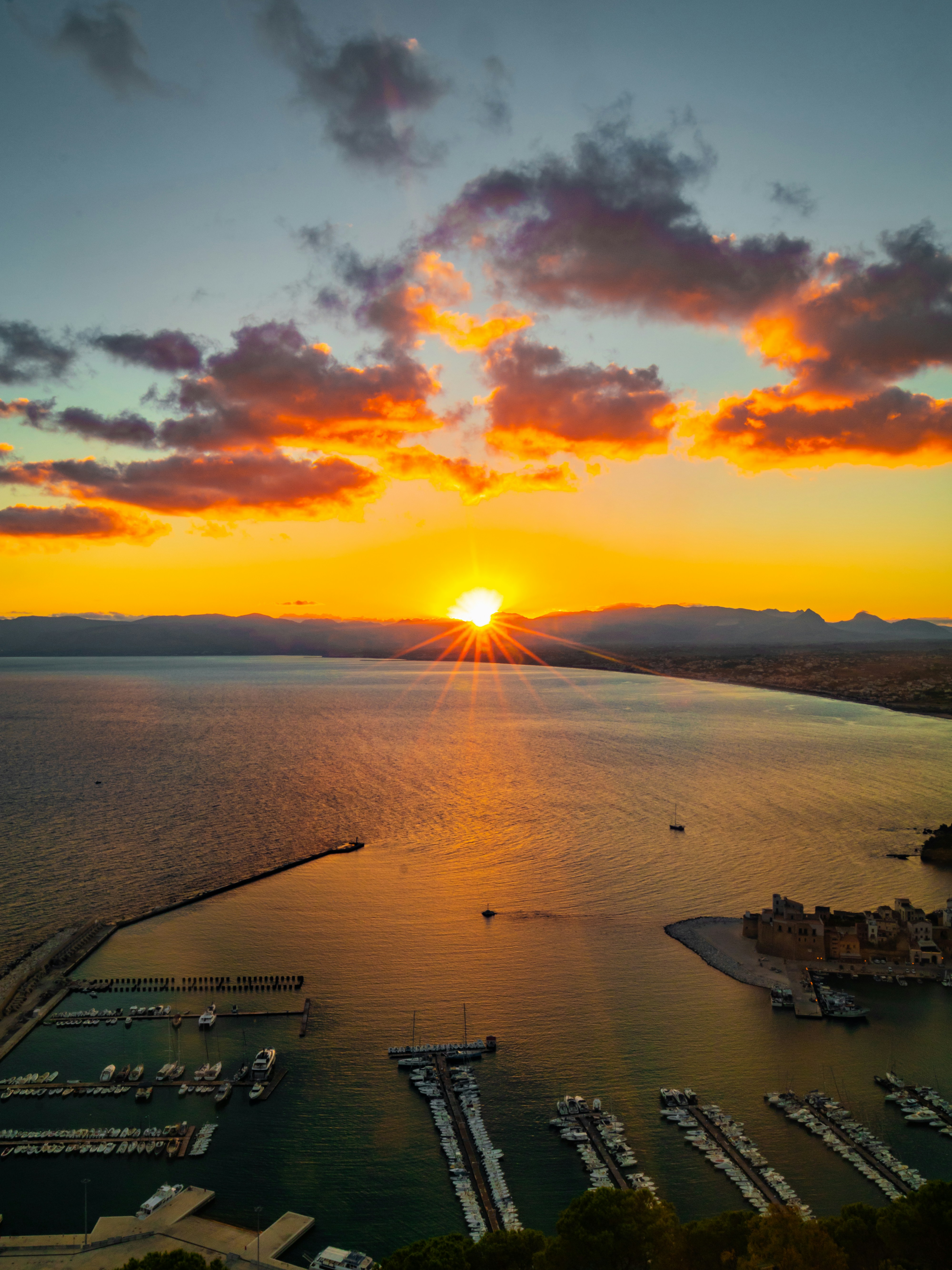 Sunset Symphony Over Serene Waters