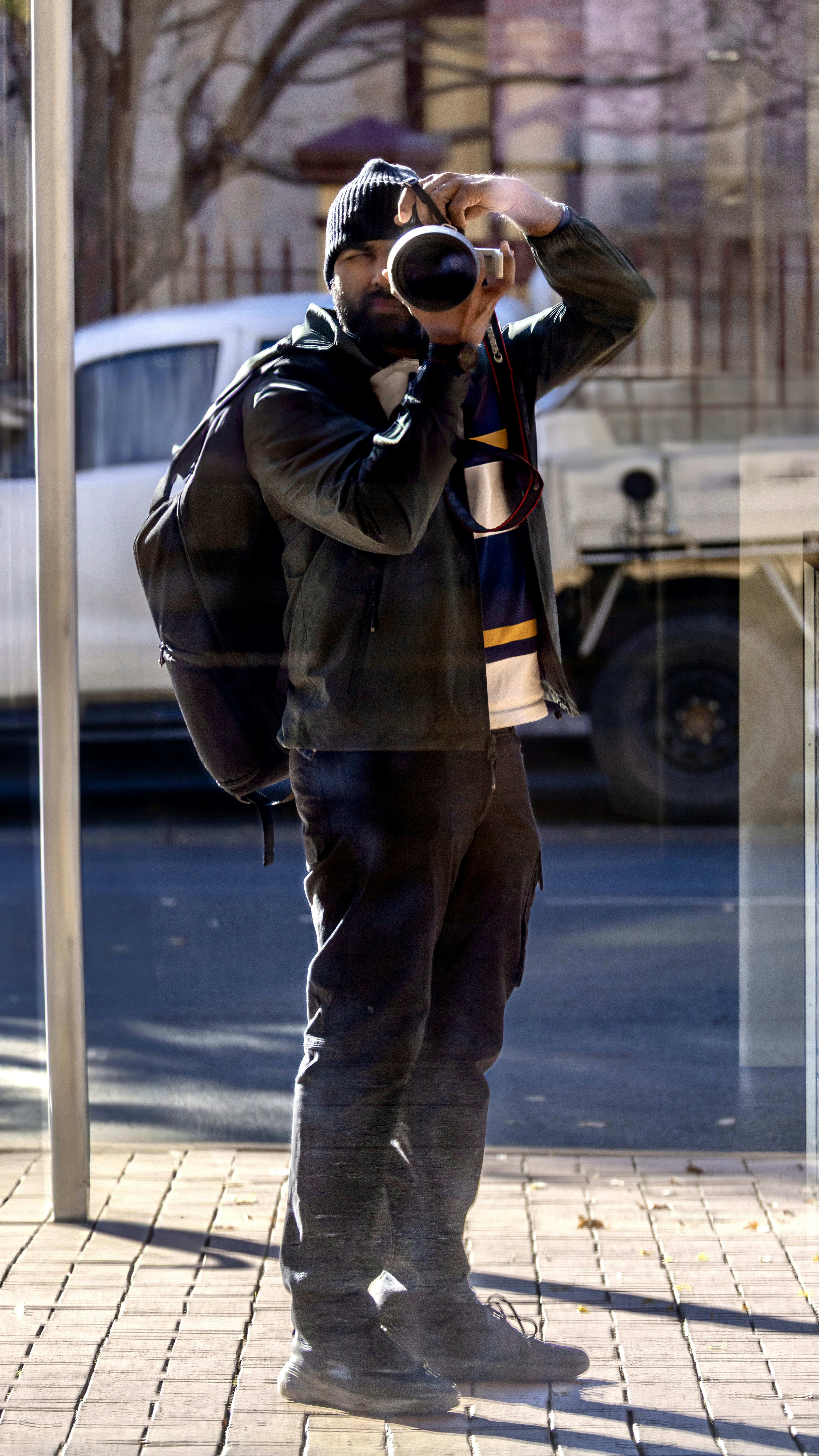 The Focused Portrait with a City Behind