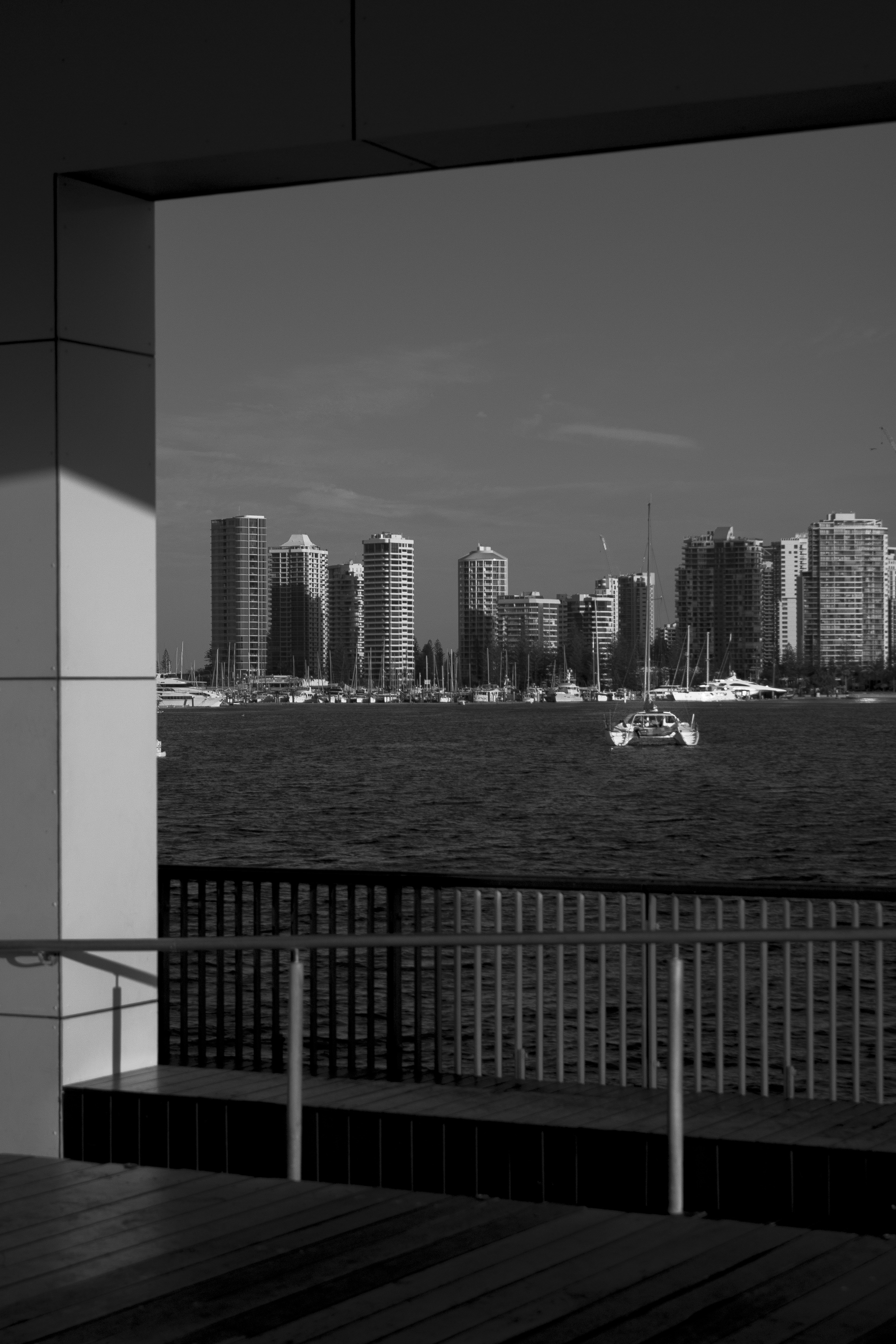 Urban Serenity Framed by Architectural Lines