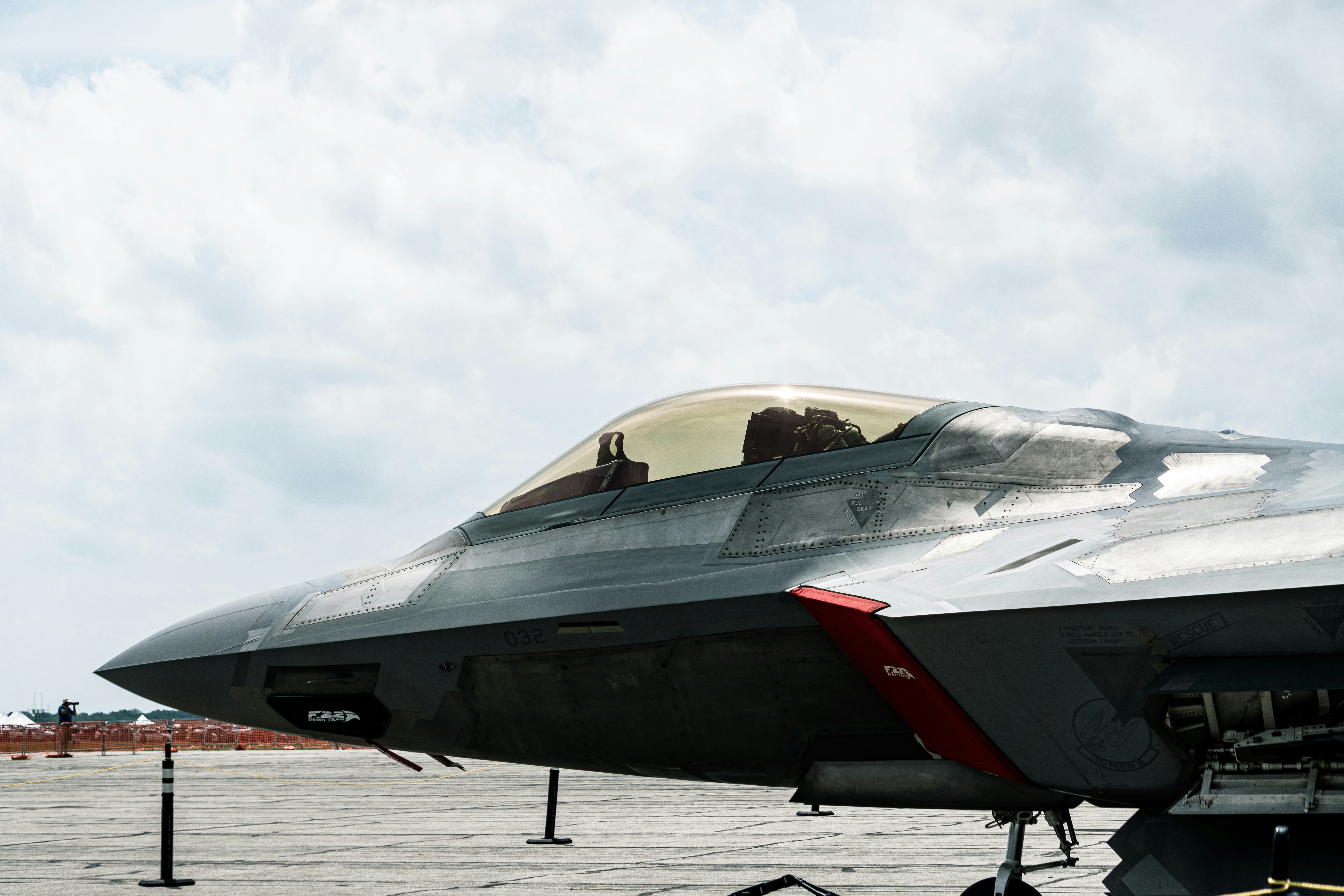 Close-up of a modern fighter jet on tarmac. photo – Free America Image ...