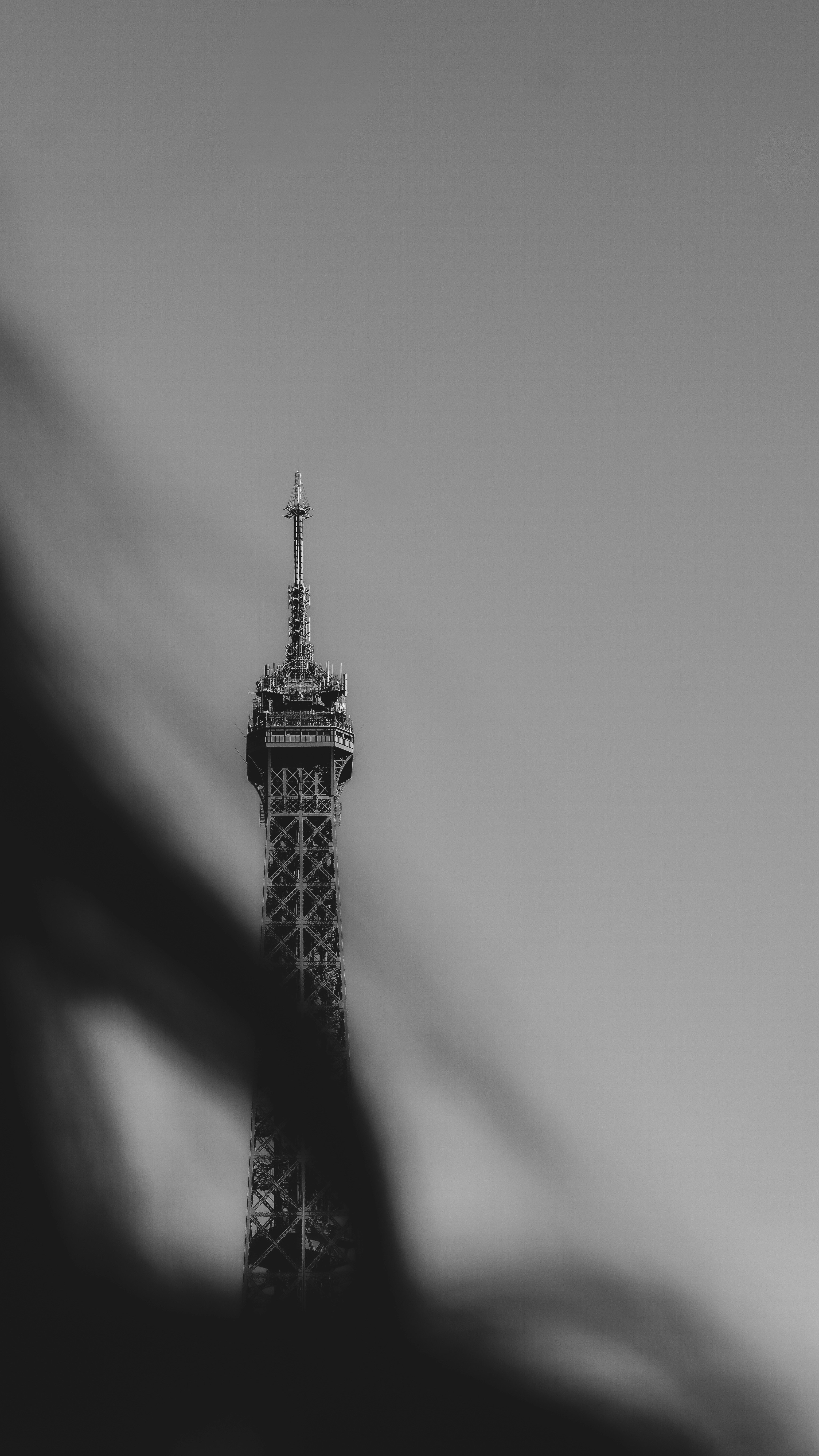Silent Elegance: The Eiffel Tower in Monochrome