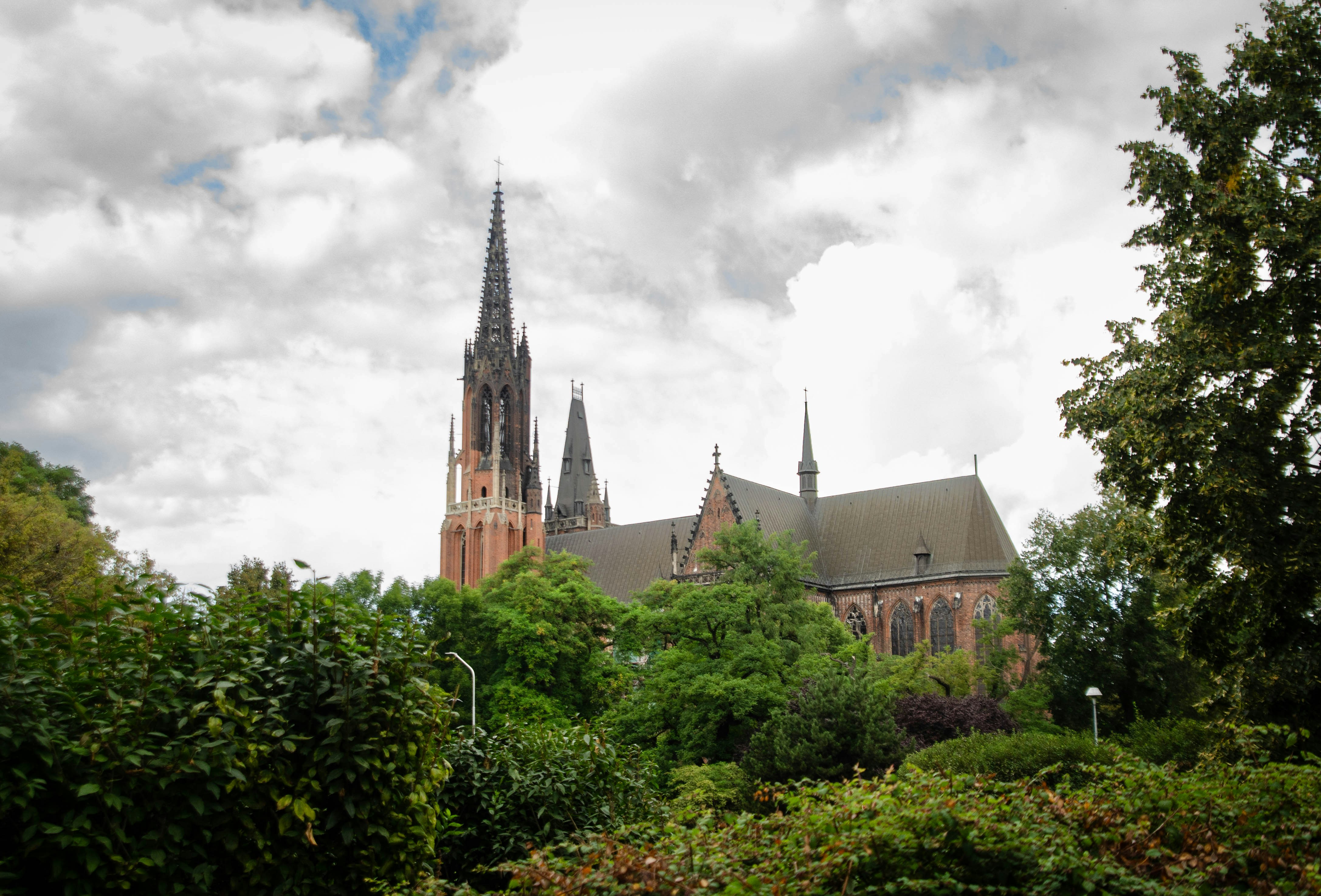 The Spires of Serenity: A Gothic Church Amidst Nature