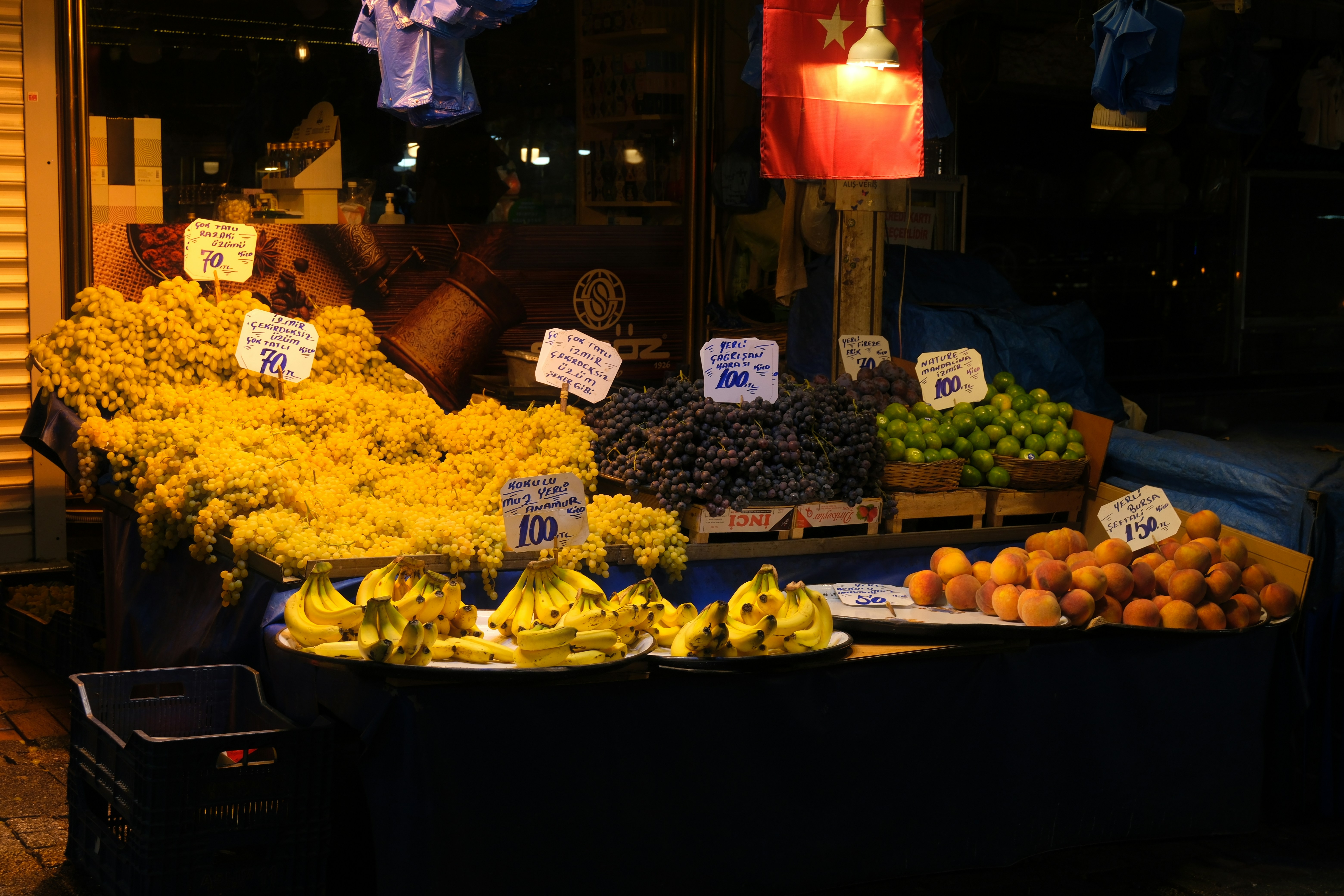 Market Melodies: A Colorful Evening Harvest