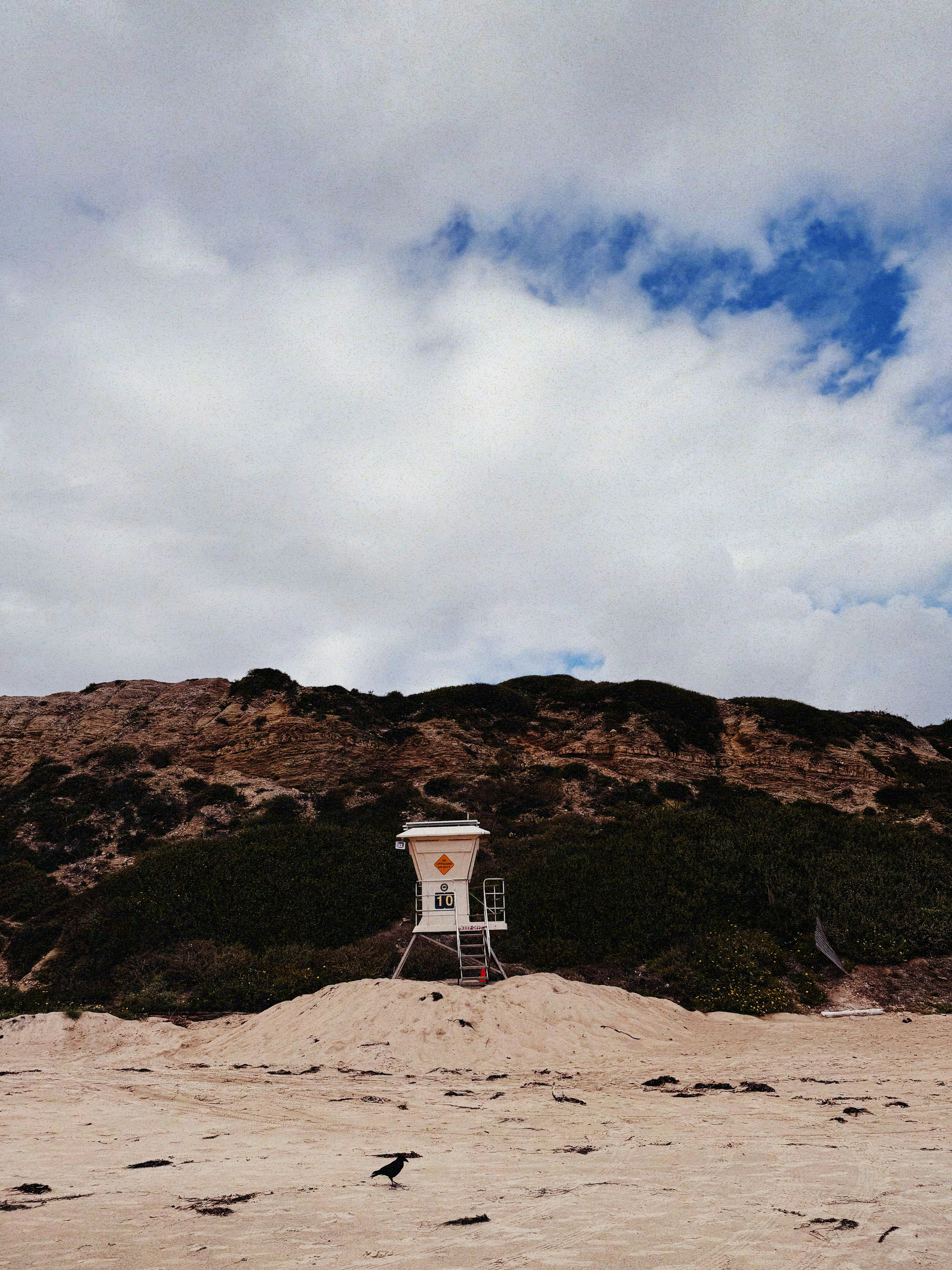Dune Sentinel: Lifeguard Tower on a Wind-Swept Beach