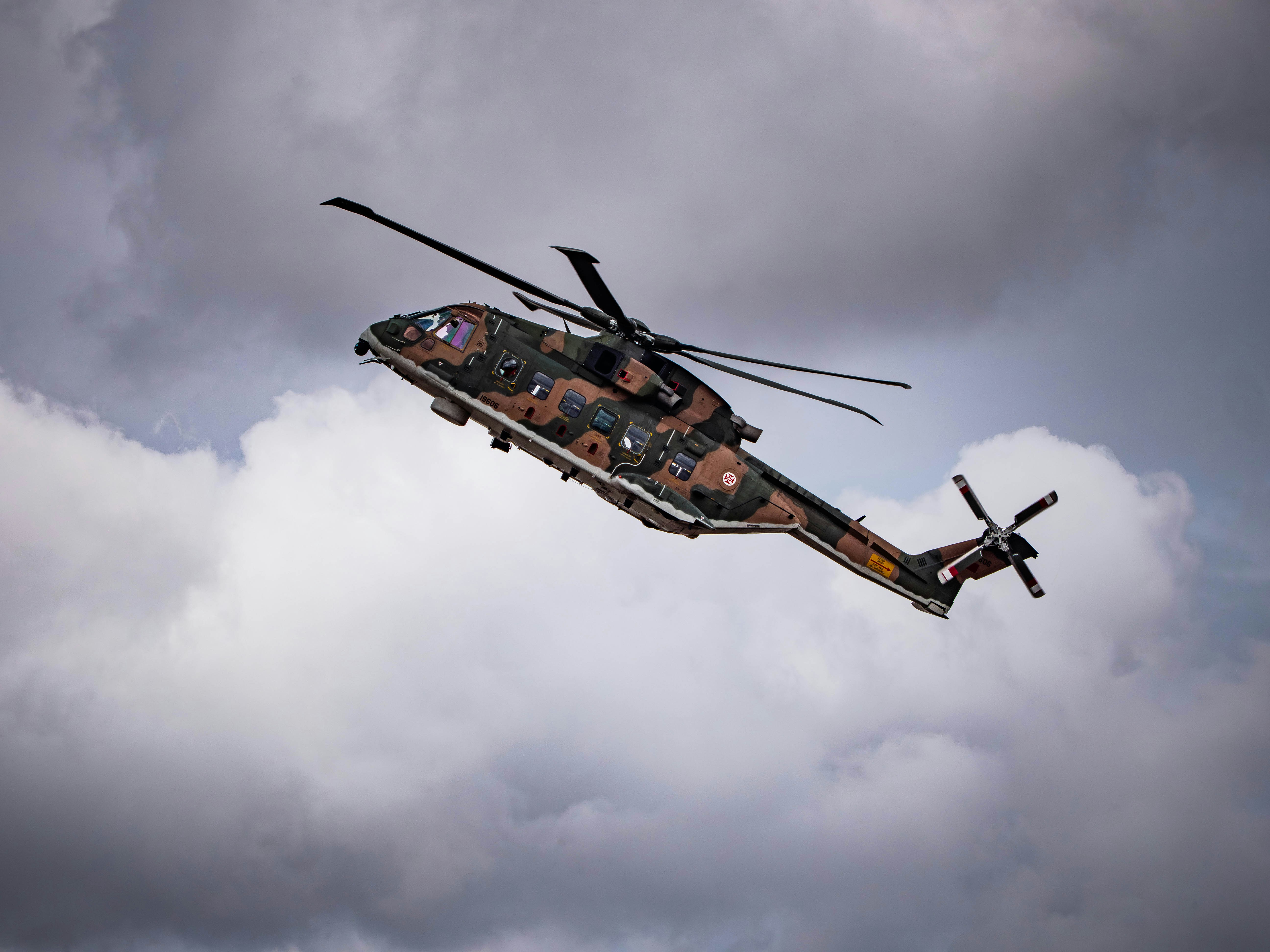 The Aerial Sentinel: A Helicopter in Flight