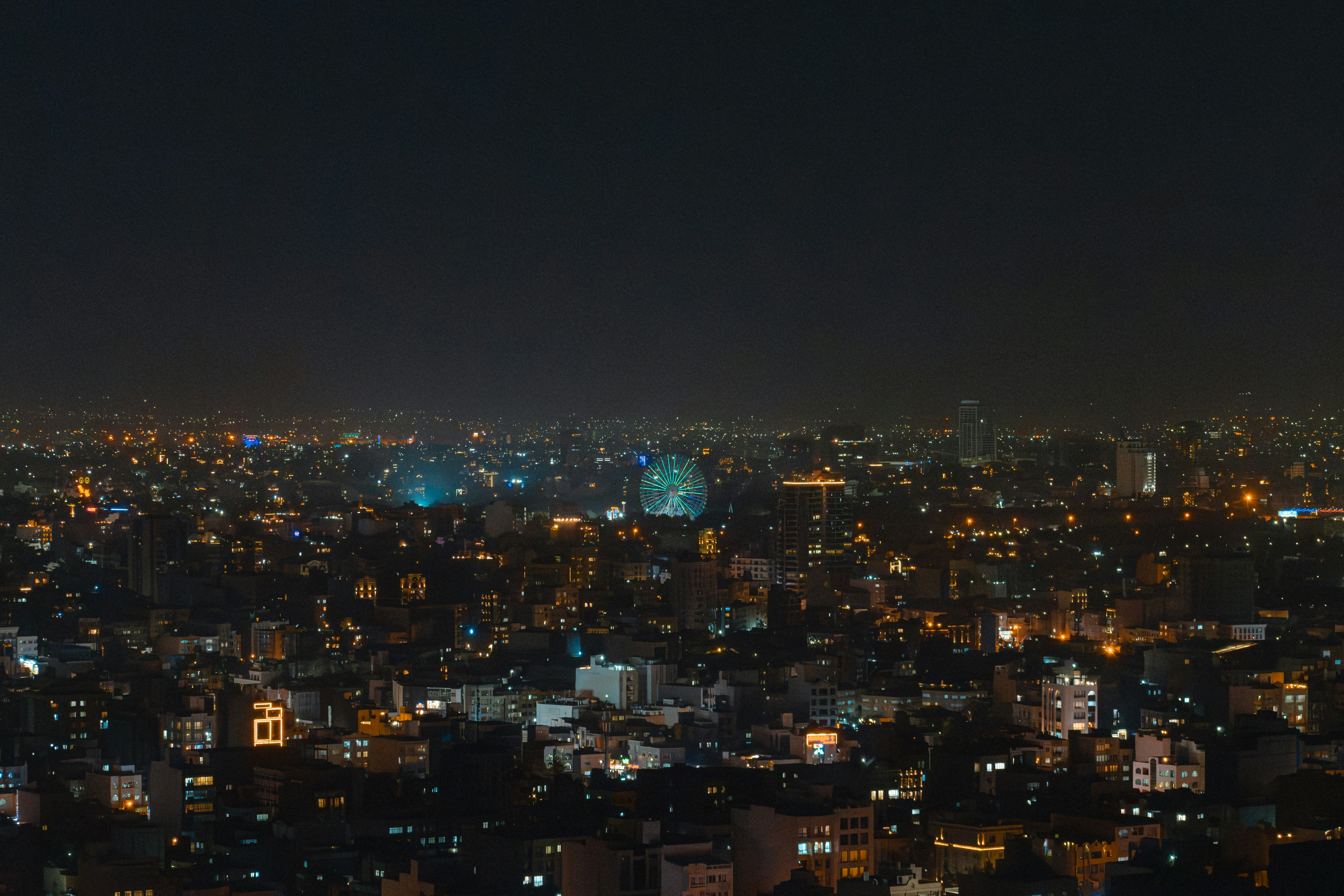 Urban Nightscape: A City Awash in Lights