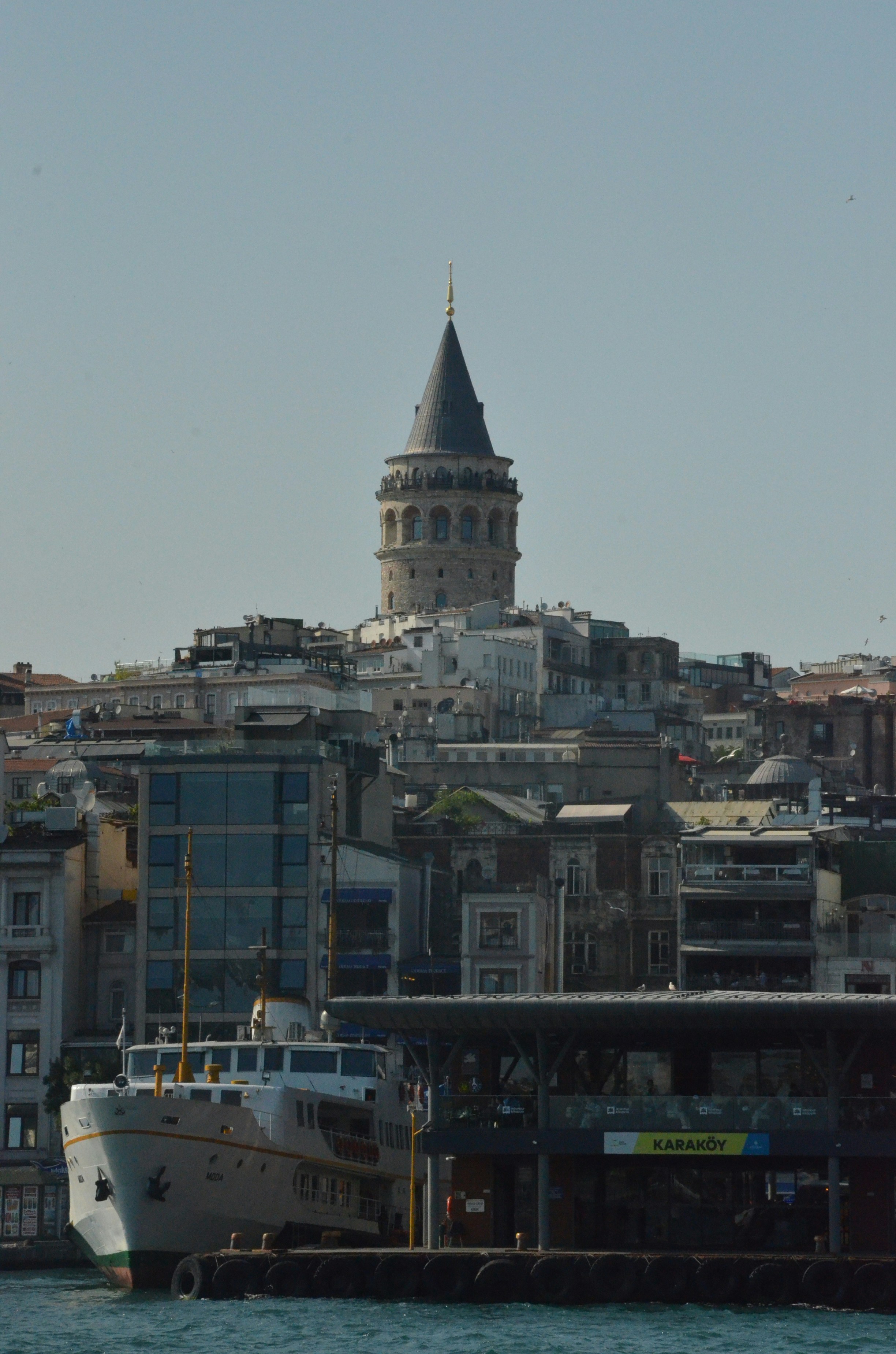 Stone Sentinel over Istanbul's Harbor: Galata Tower Dominates the Skyline