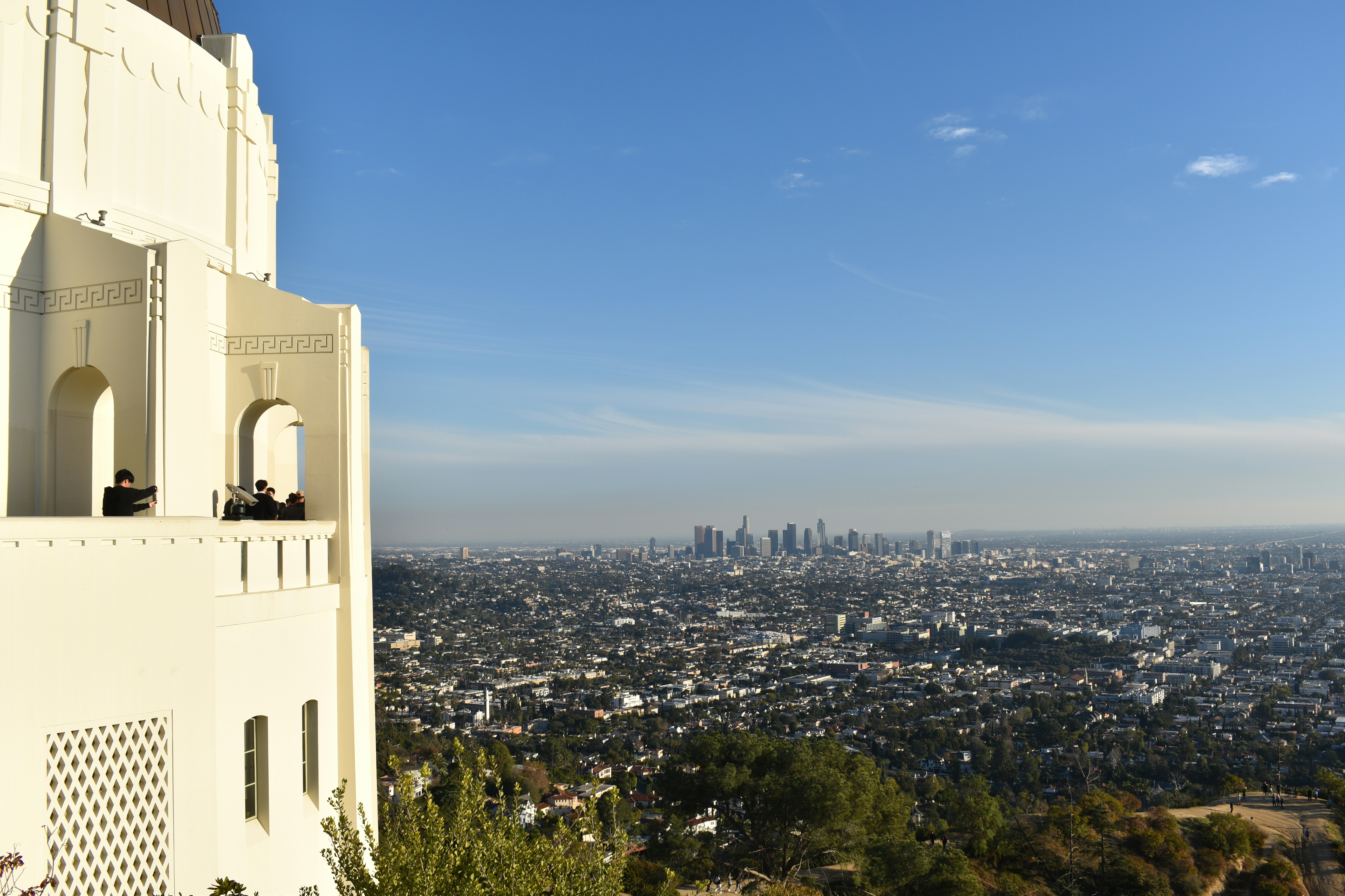 City skyline viewed from griffith observatory on a clear day