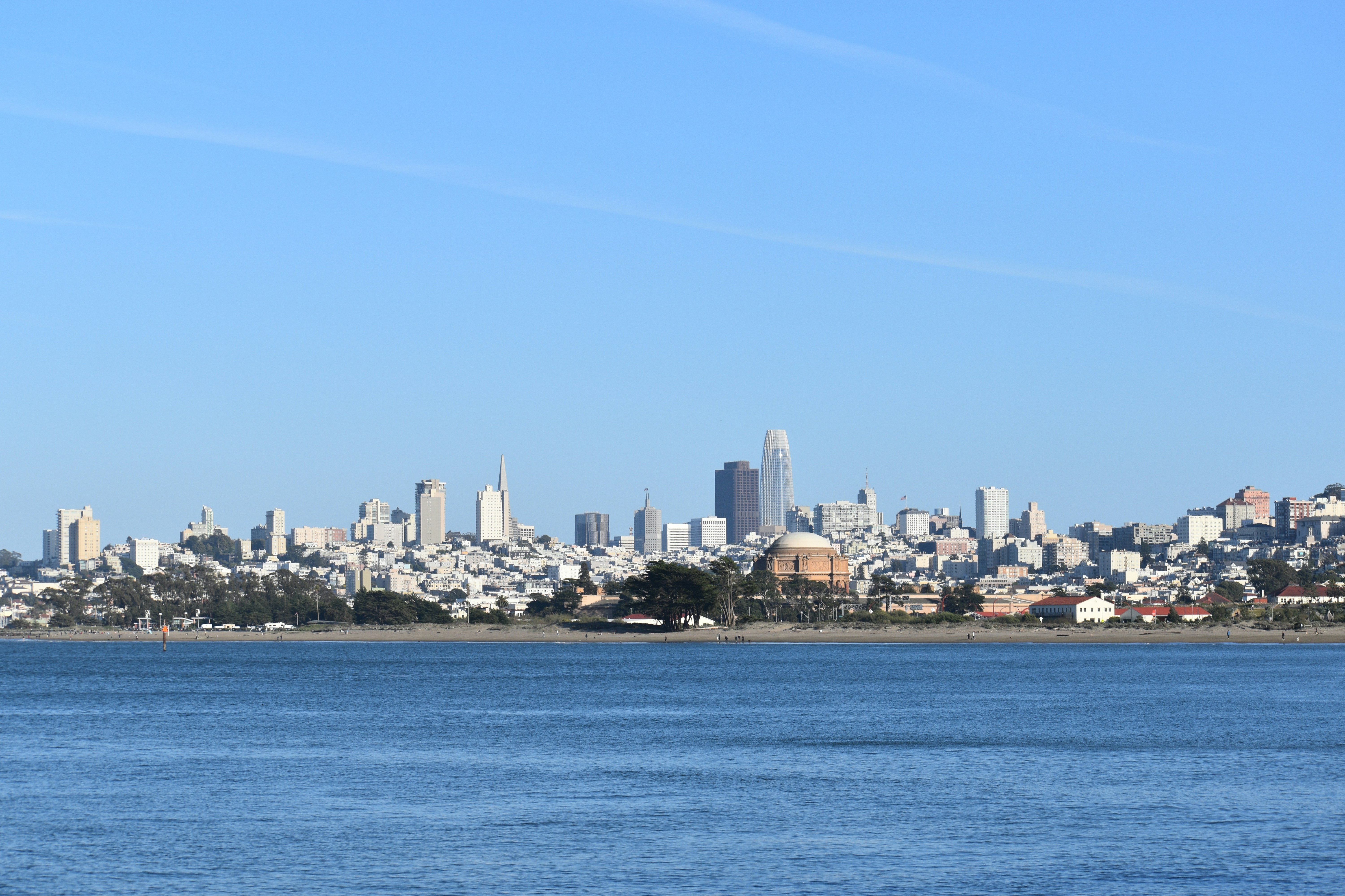 San francisco skyline across the bay on a clear day