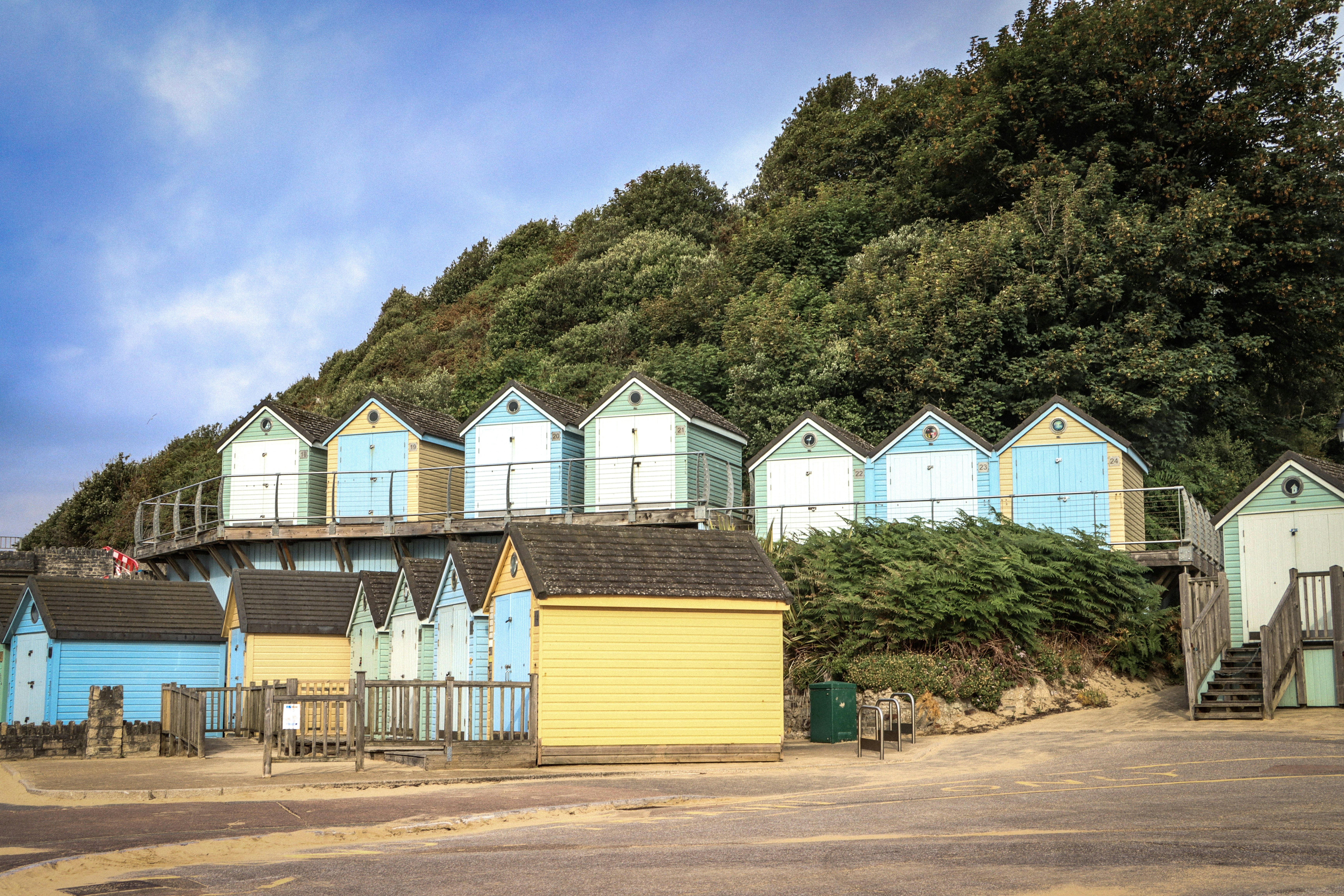 Coastal Retreat: A Symphony of Colorful Beach Huts