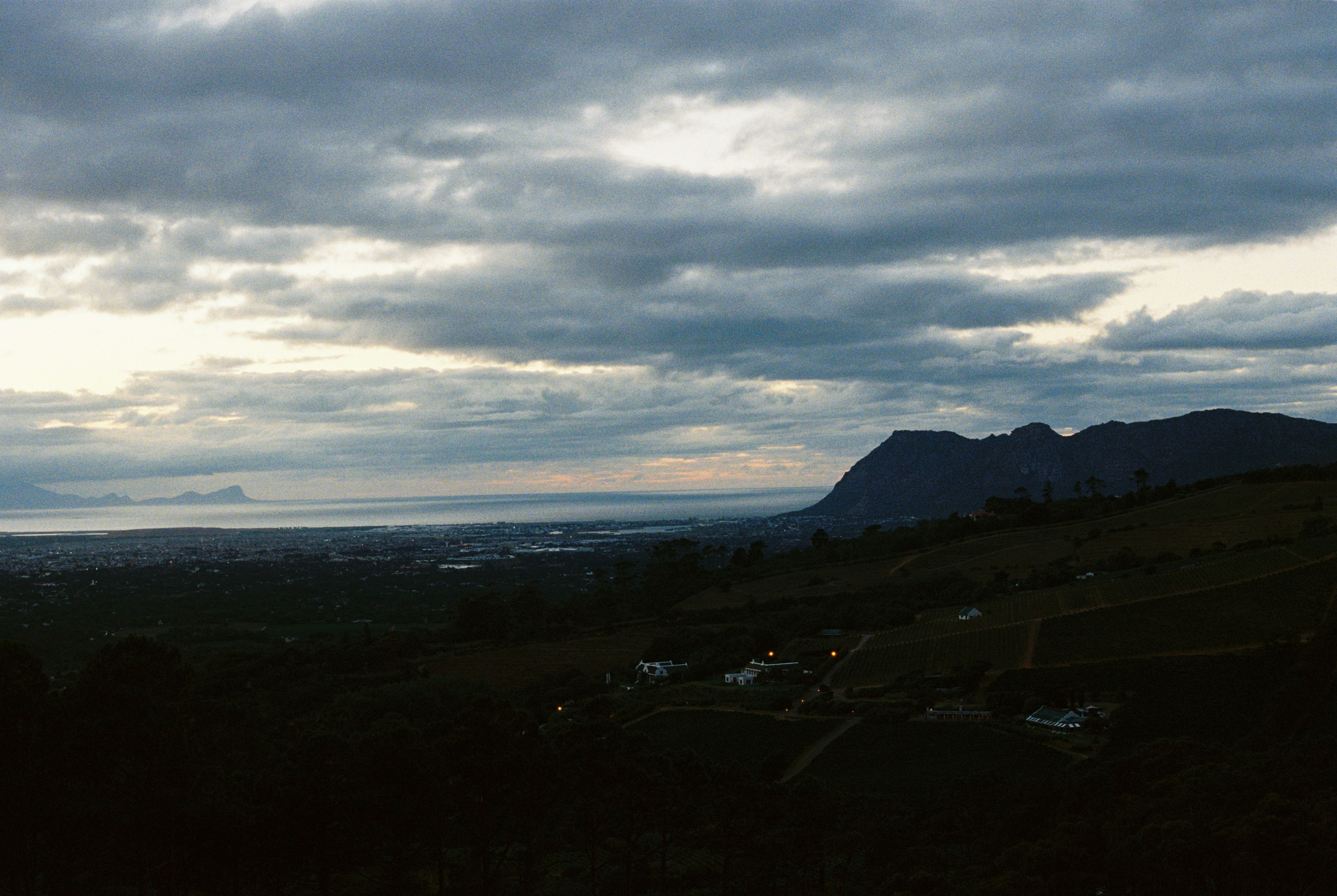 Twilight Over the Valley: A Serene Transition