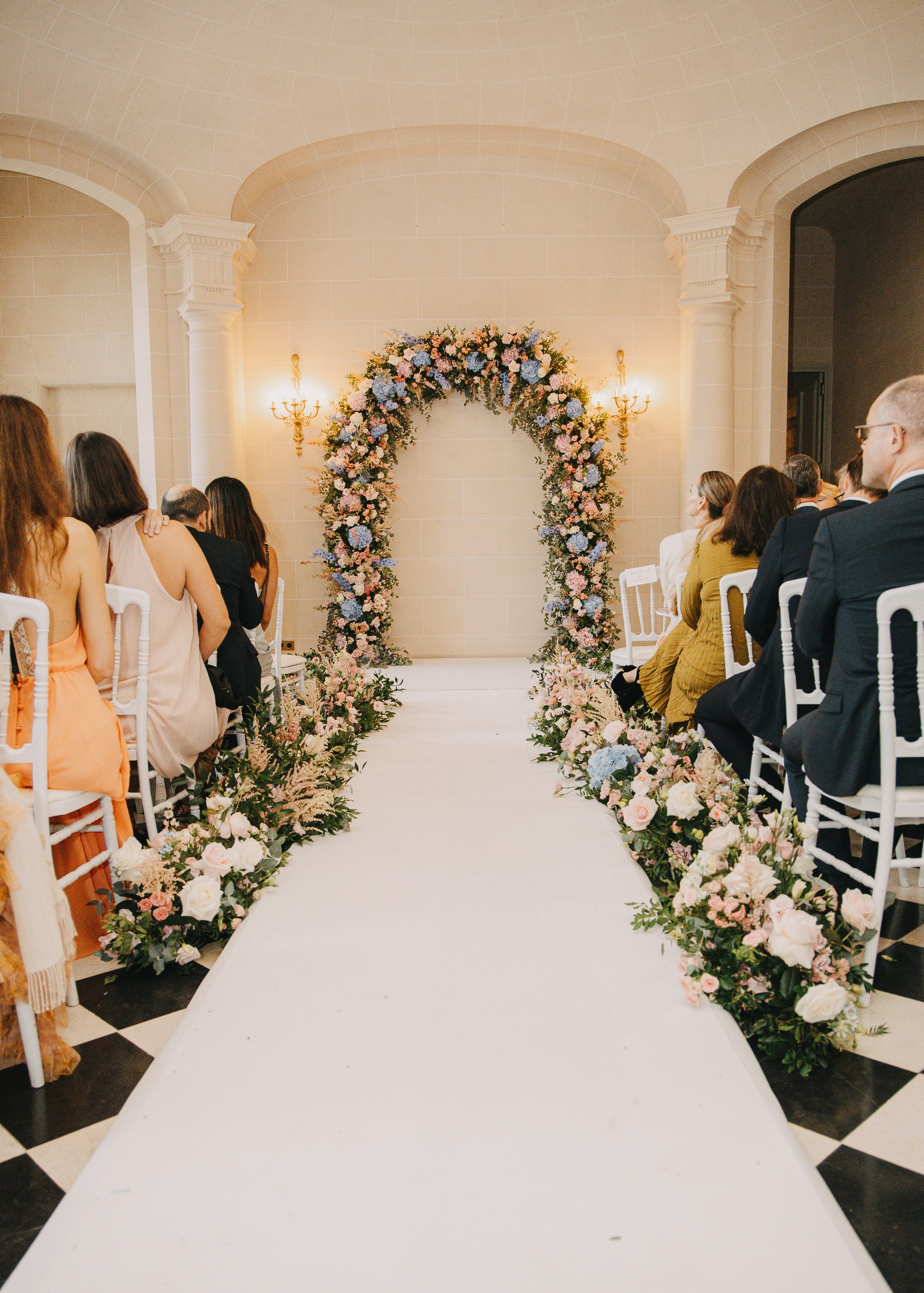 Floral Archway Ceremony Aisle