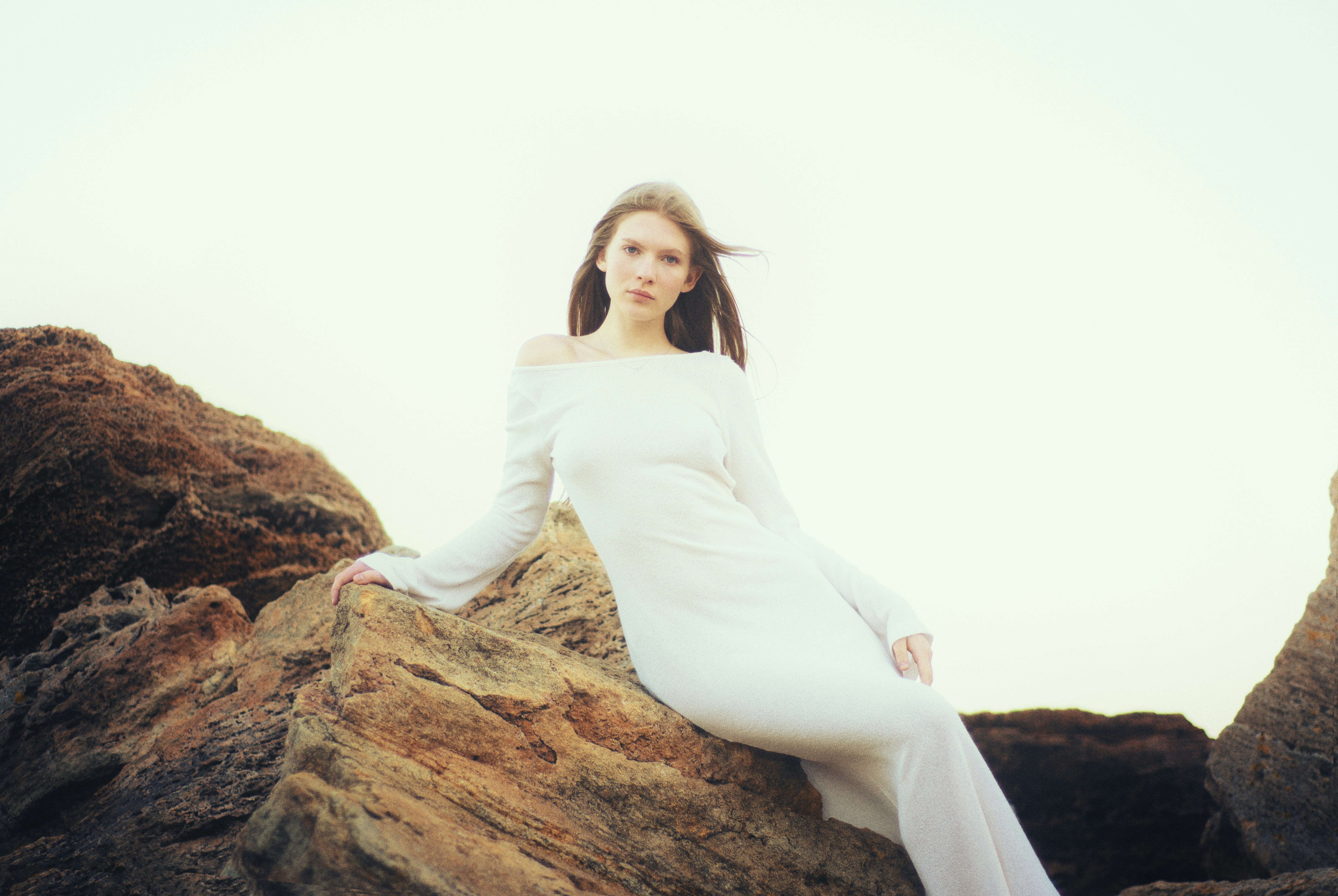 Ethereal Elegance on Rocky Shores