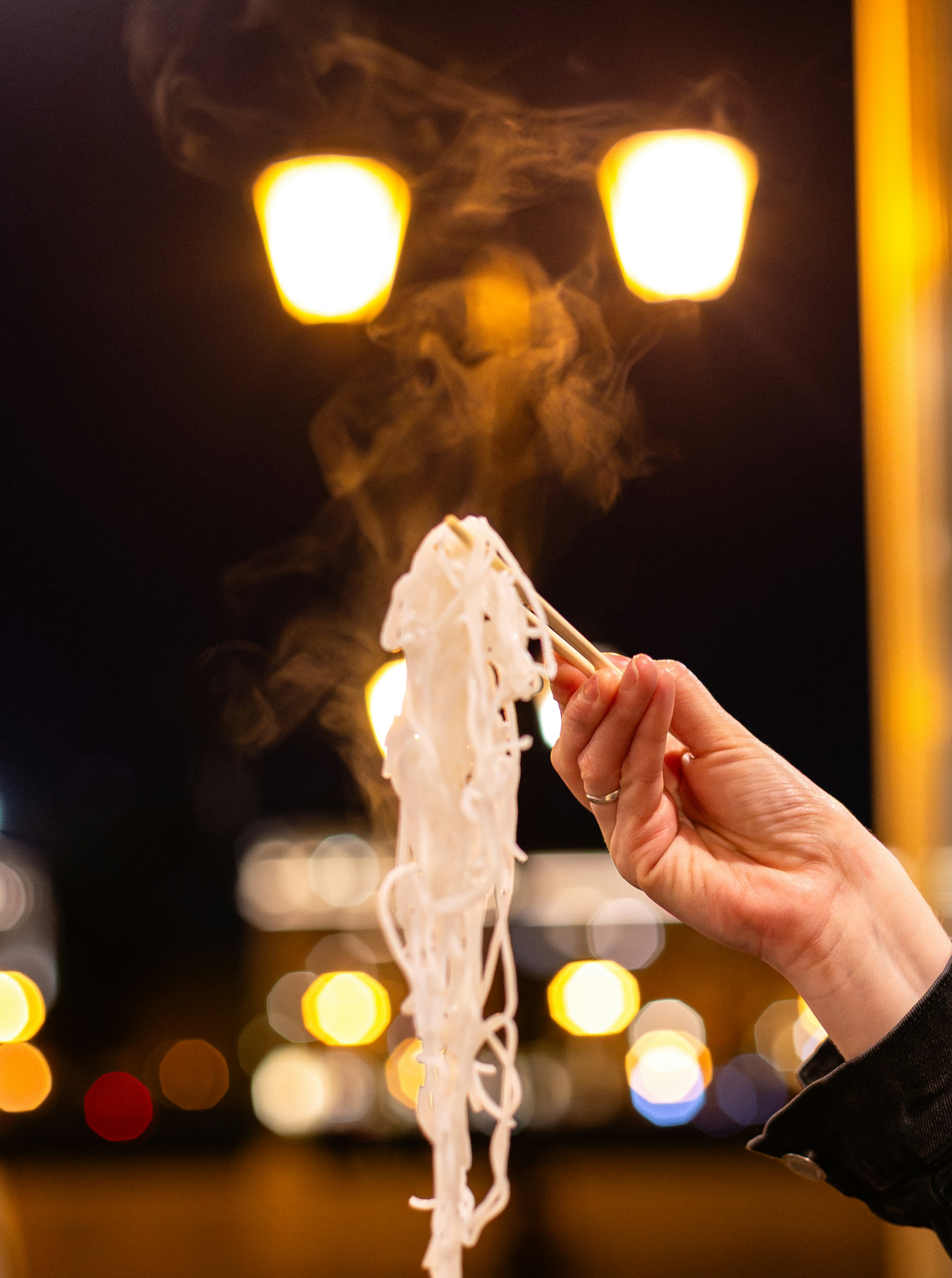 Whispers of Steam: A Nighttime Culinary Dance