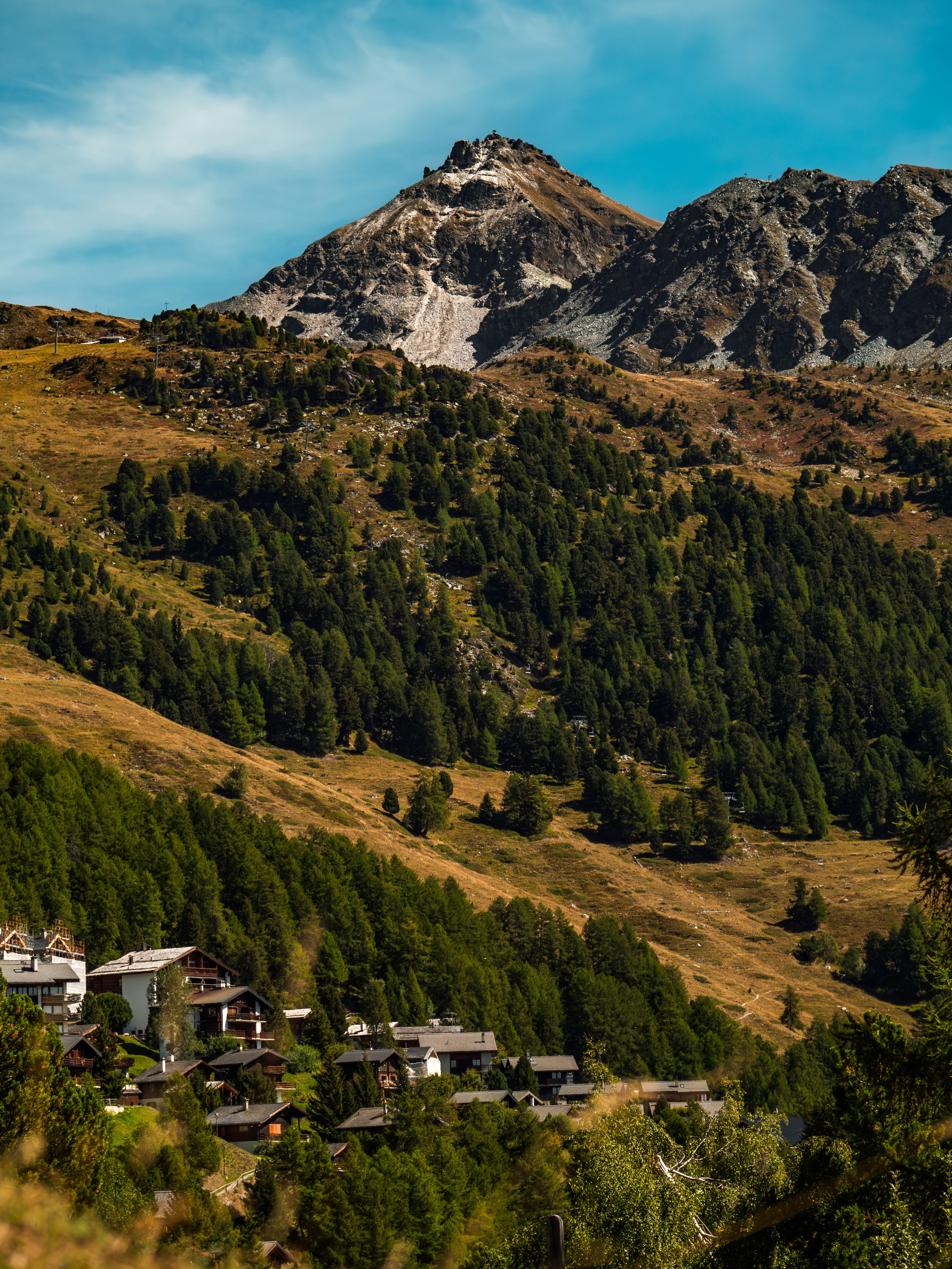 Mountain Serenity: A Village Embraced by Nature