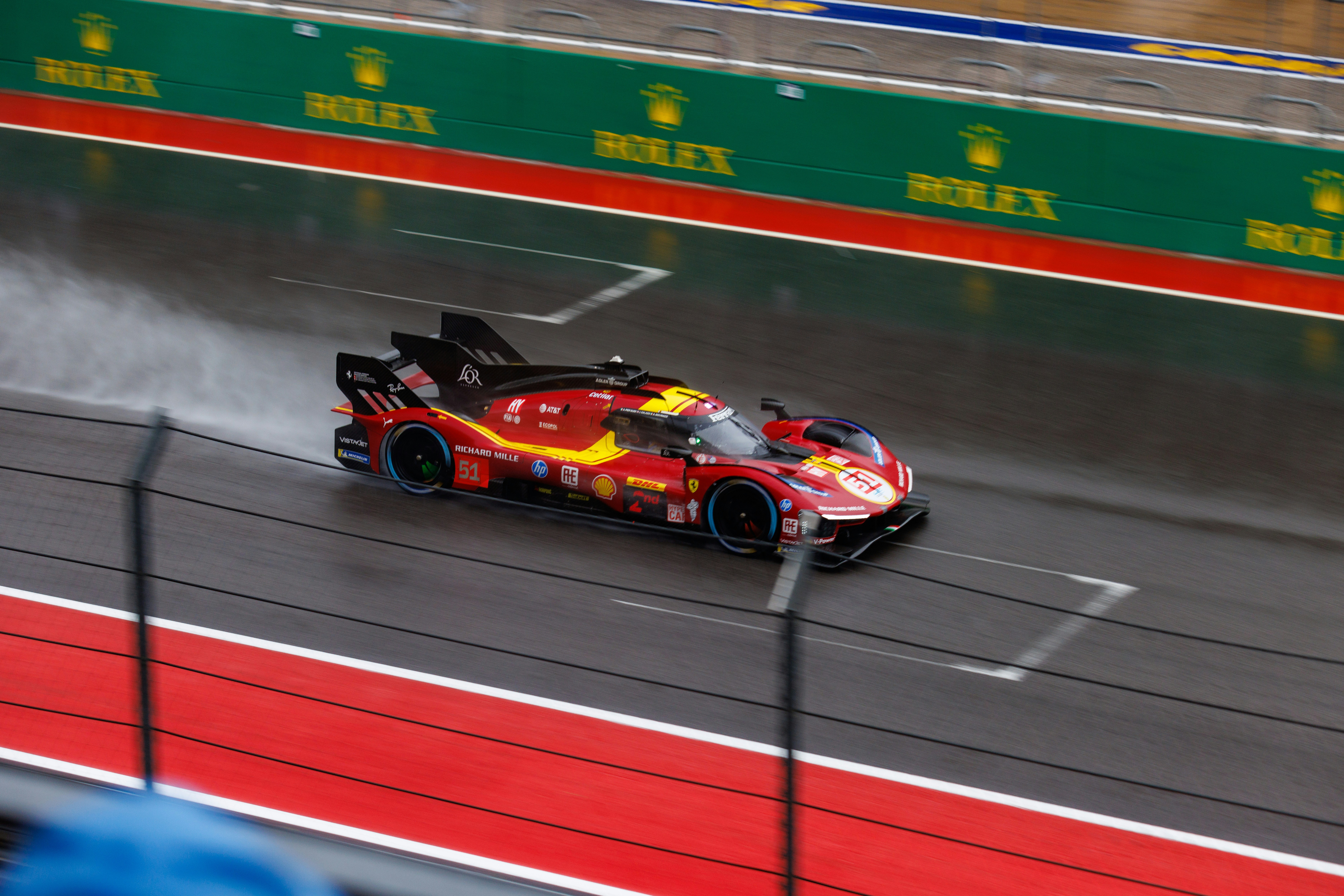 Race car speeding on wet track with spray photo – Free United states ...